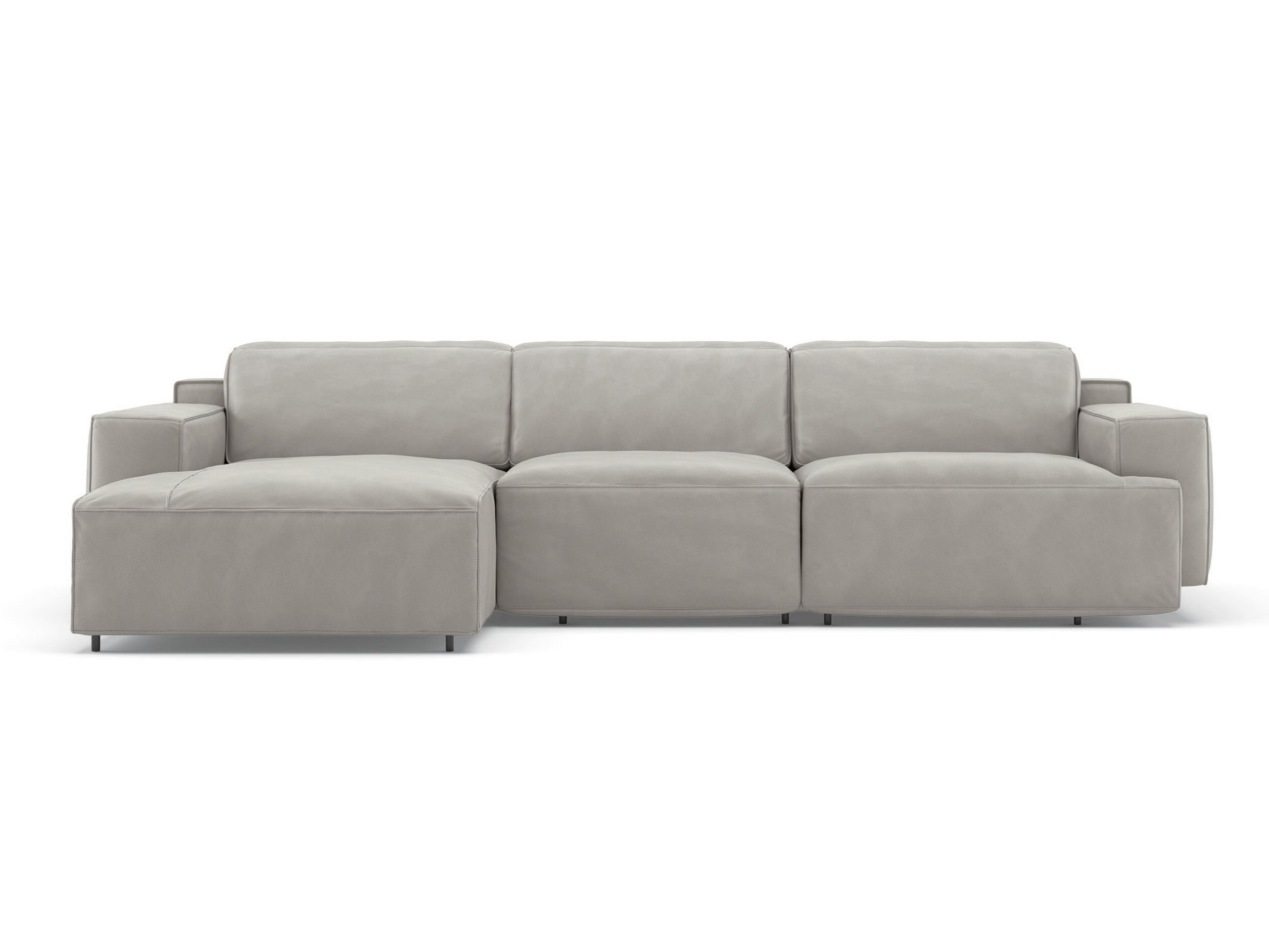 IAGO 3 seater recliner leather sofa with chaise longue By Natuzzi Italia