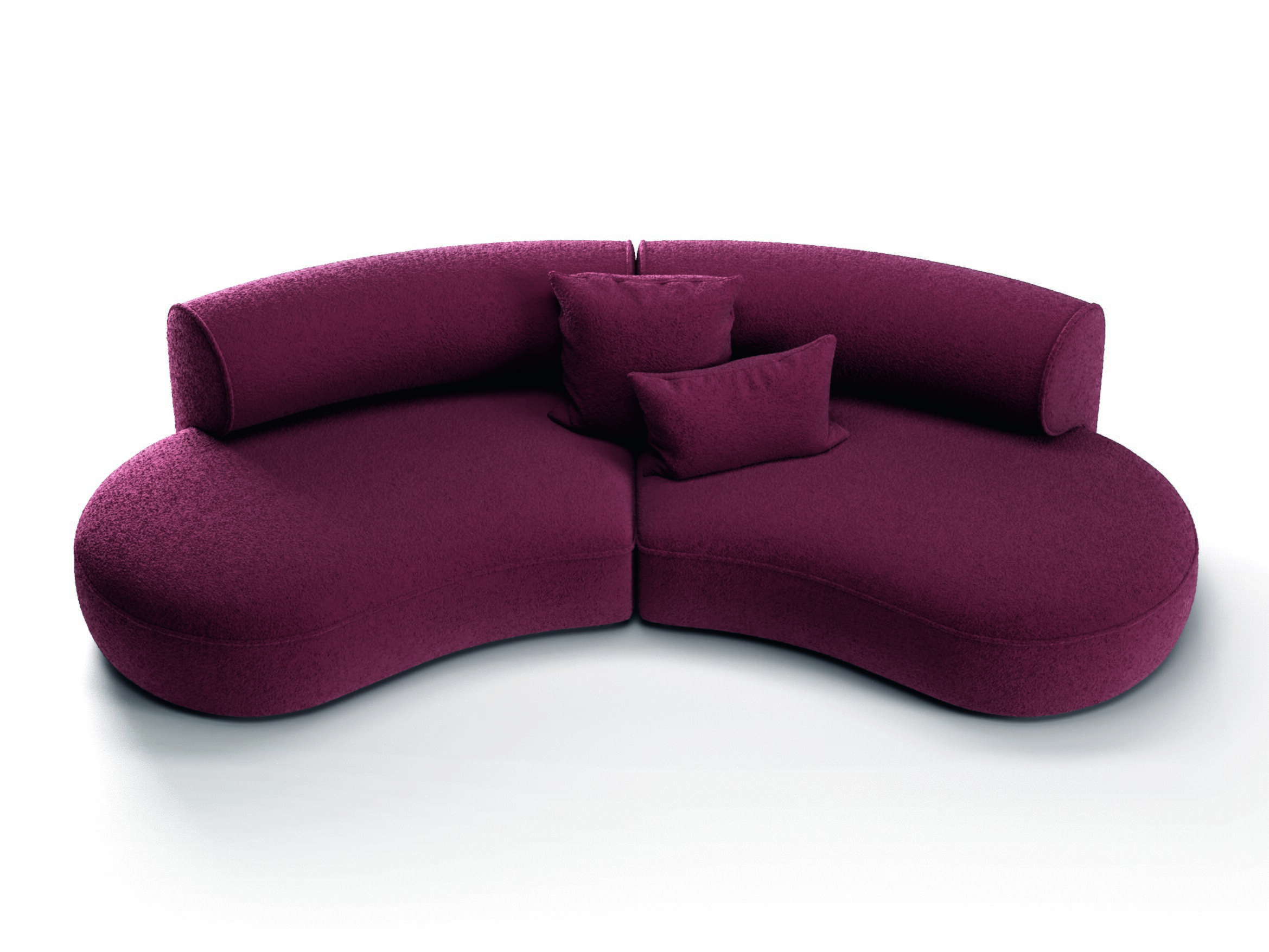 MELODY Curved 2 seater fabric sofa By Natuzzi Italia | design Simone ...