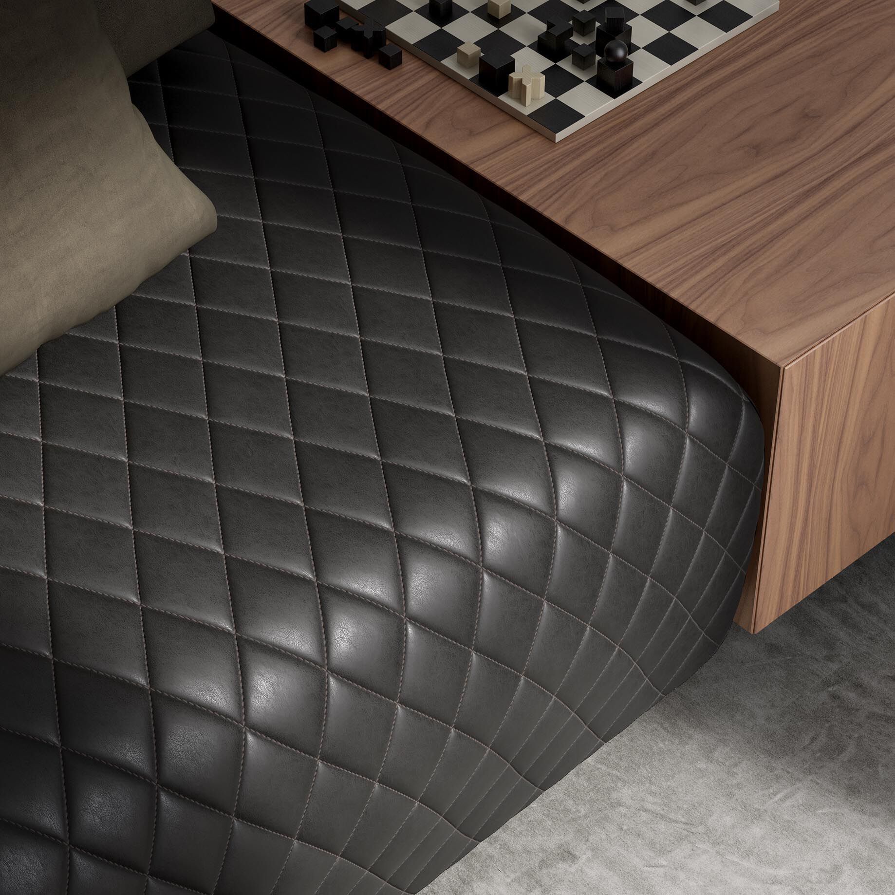 MELPOT Sectional fabric sofa with integrated magazine rack and chaise ...