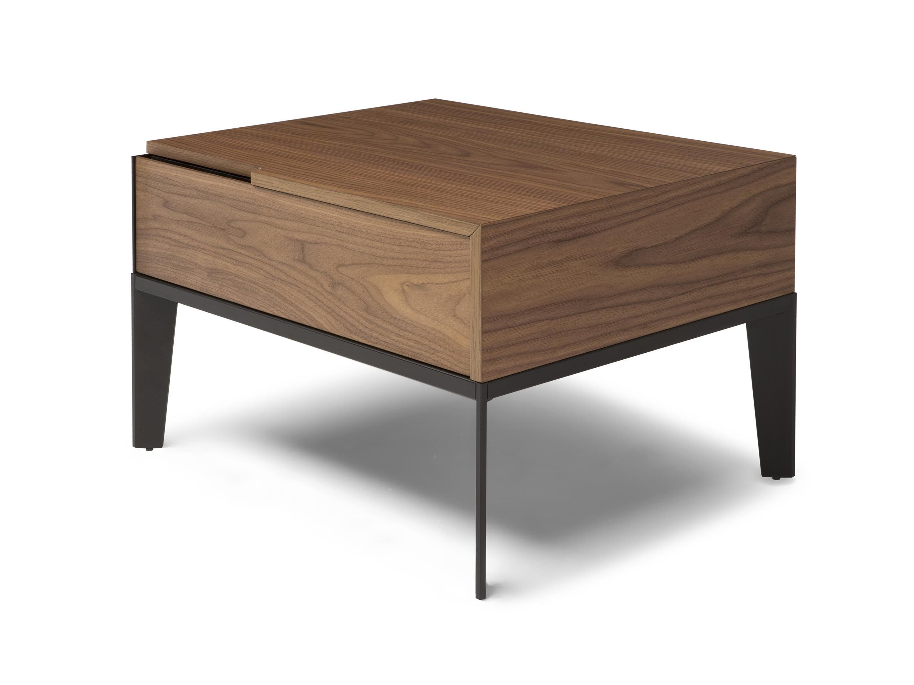 MONDRIAN Walnut bedside table with drawers By Natuzzi Italia | design ...