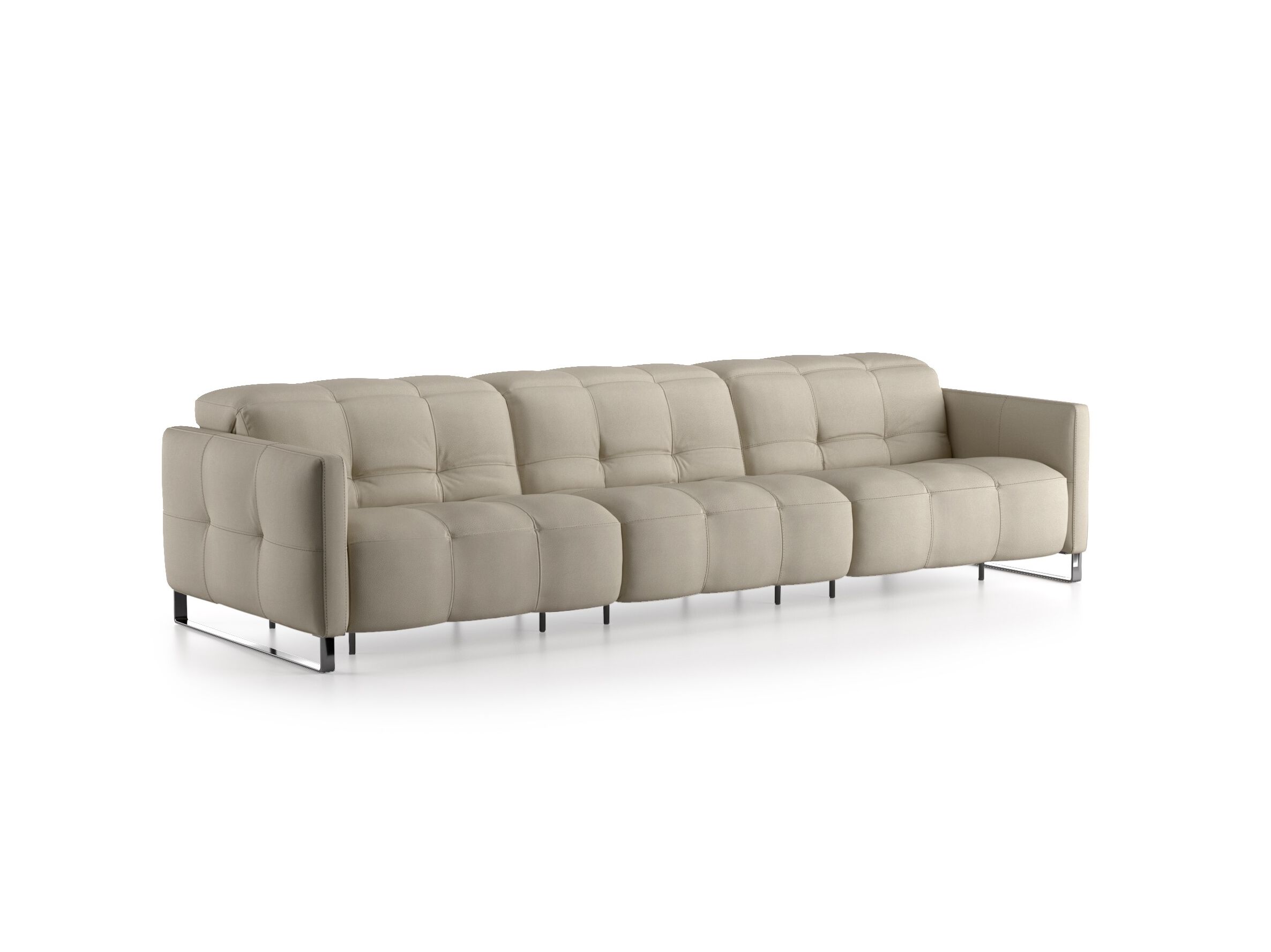 PHILO 3 seater recliner leather sofa with electric motion By Natuzzi Italia
