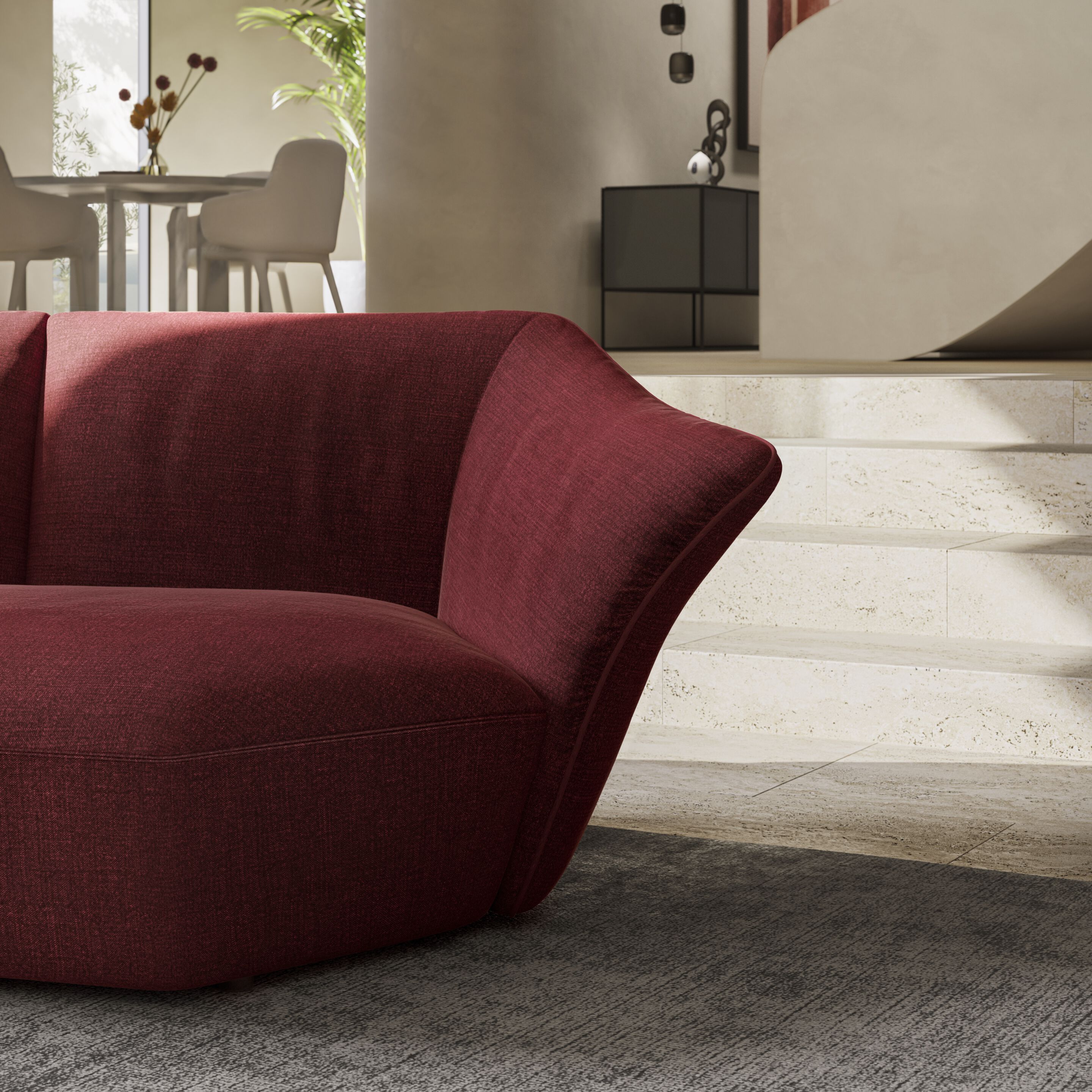 TIMELESS 3 seater fabric sofa By Natuzzi Italia | design Lorenza Bozzoli