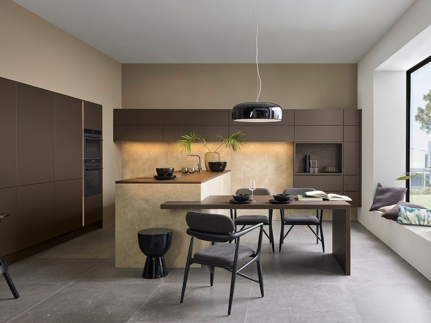 CANTERA SAND LIME CREAM / SOFT LACK SEPIA BROWN SOFT MAT Kitchen By ...