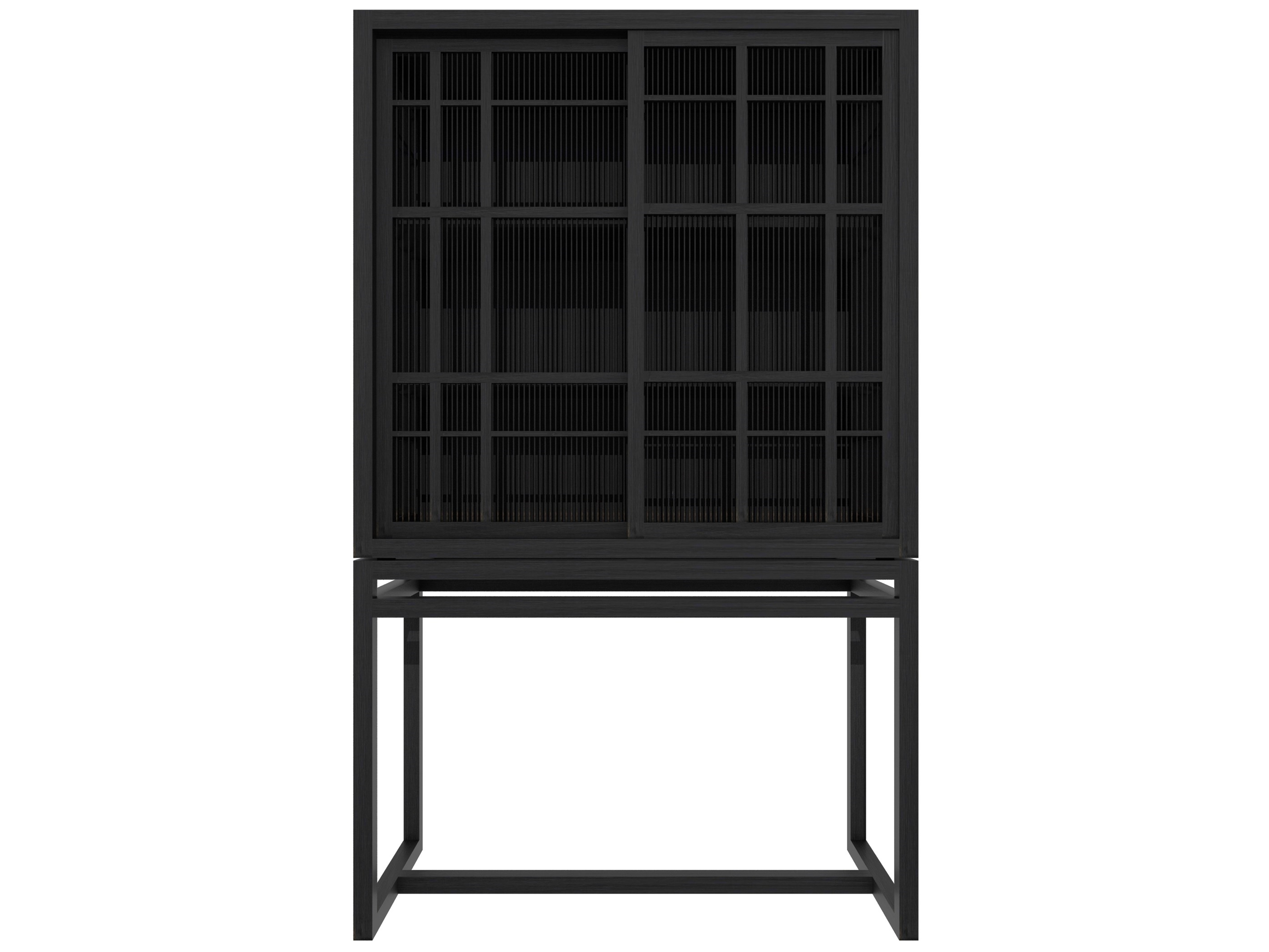 Oak highboard with sliding doors OAK BURUNG By Ethnicraft design Carlos ...