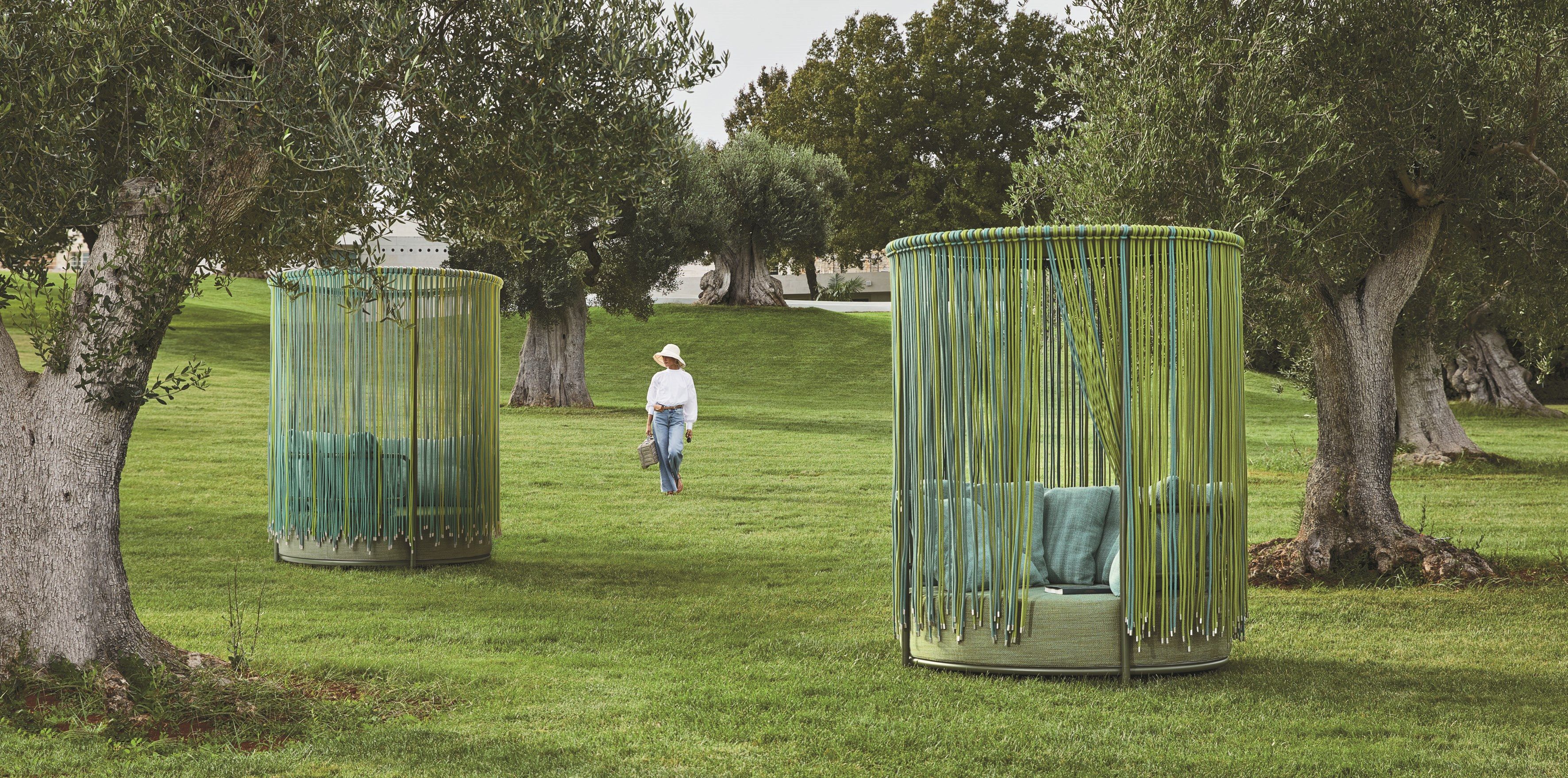 Canopied round lounger with polyester ropes OASI Oasi Collection By ...