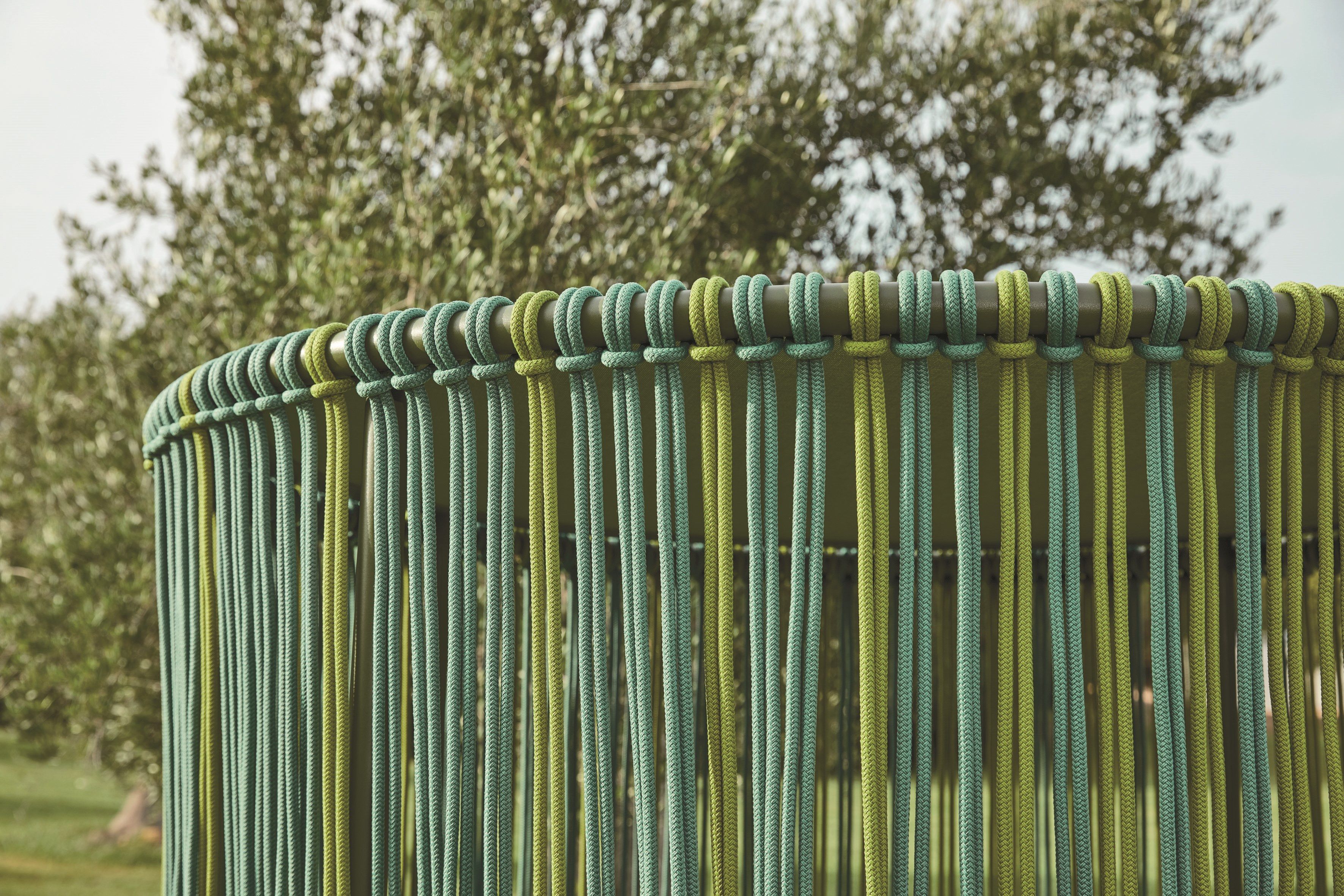 Canopied round lounger with polyester ropes OASI Oasi Collection By ...