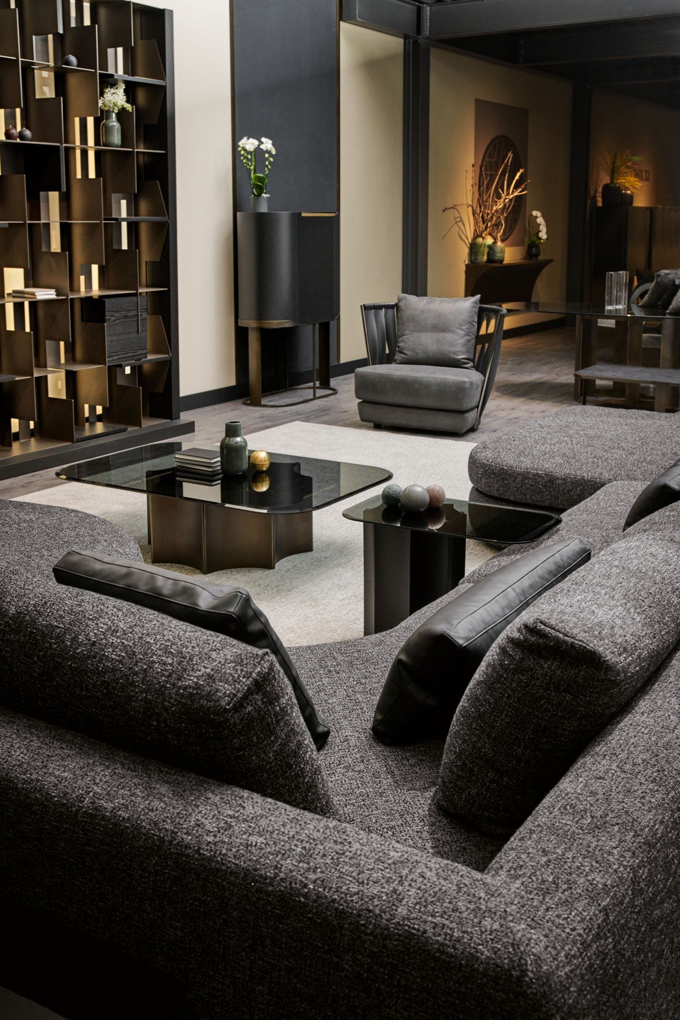 OASI Sectional fabric sofa with chaise longue By Cantori