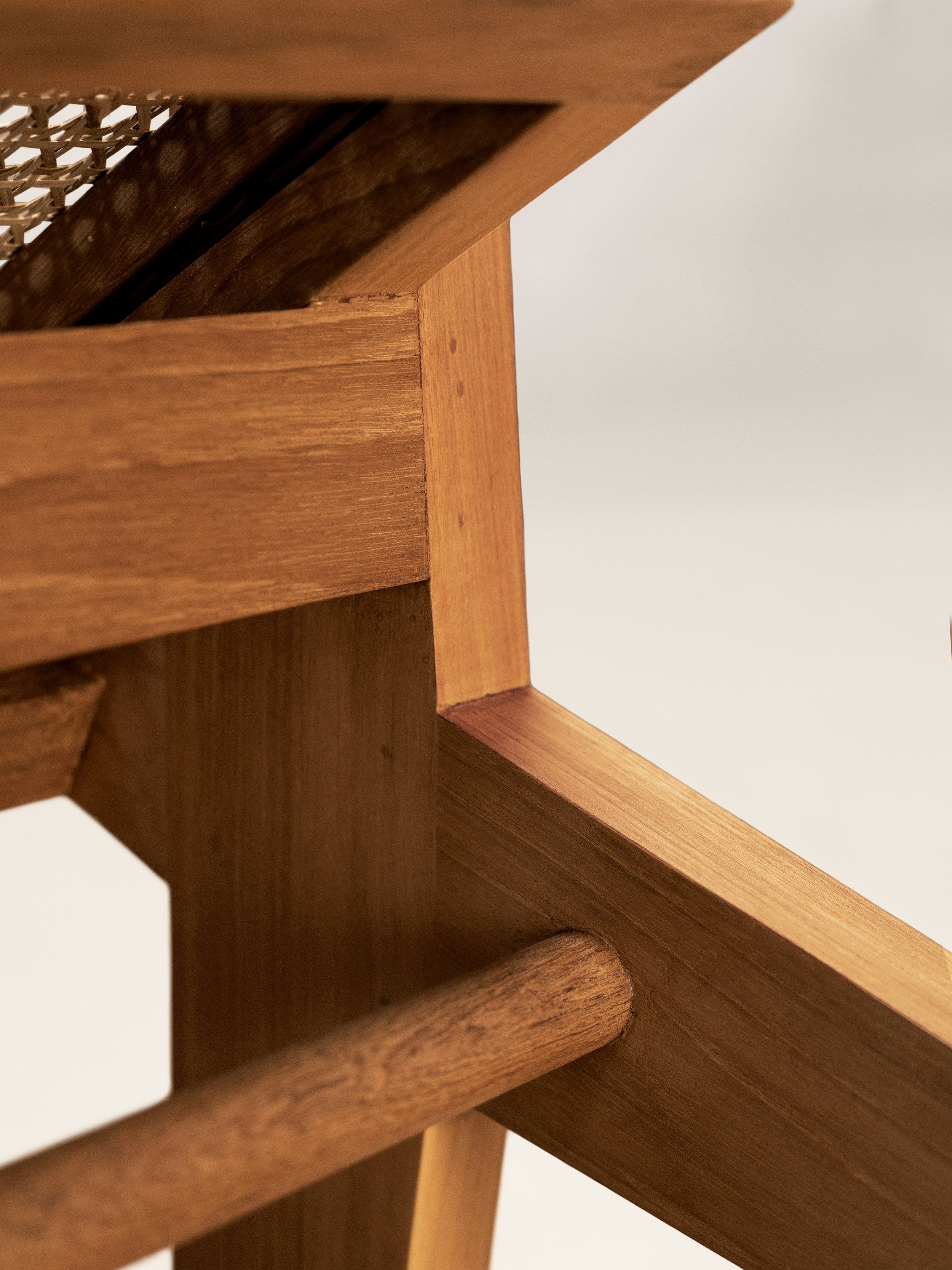 PROJECT CHANDIGARH Chair in teak and natural cane with armrests By ...