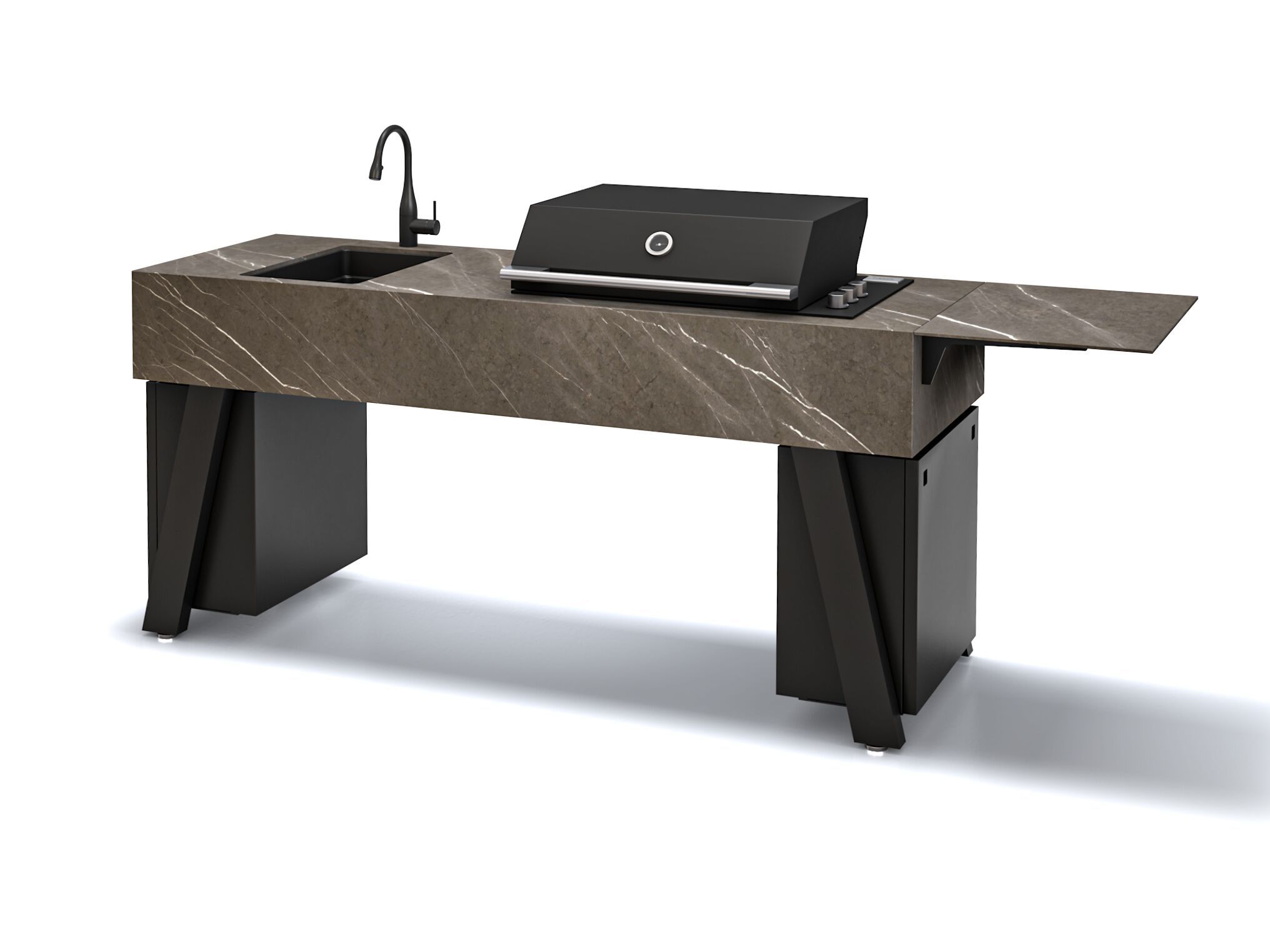 BBQube TWO 2000 - Ceramic Grafite Stone - Fulgor Grill Outdoor kitchen ...