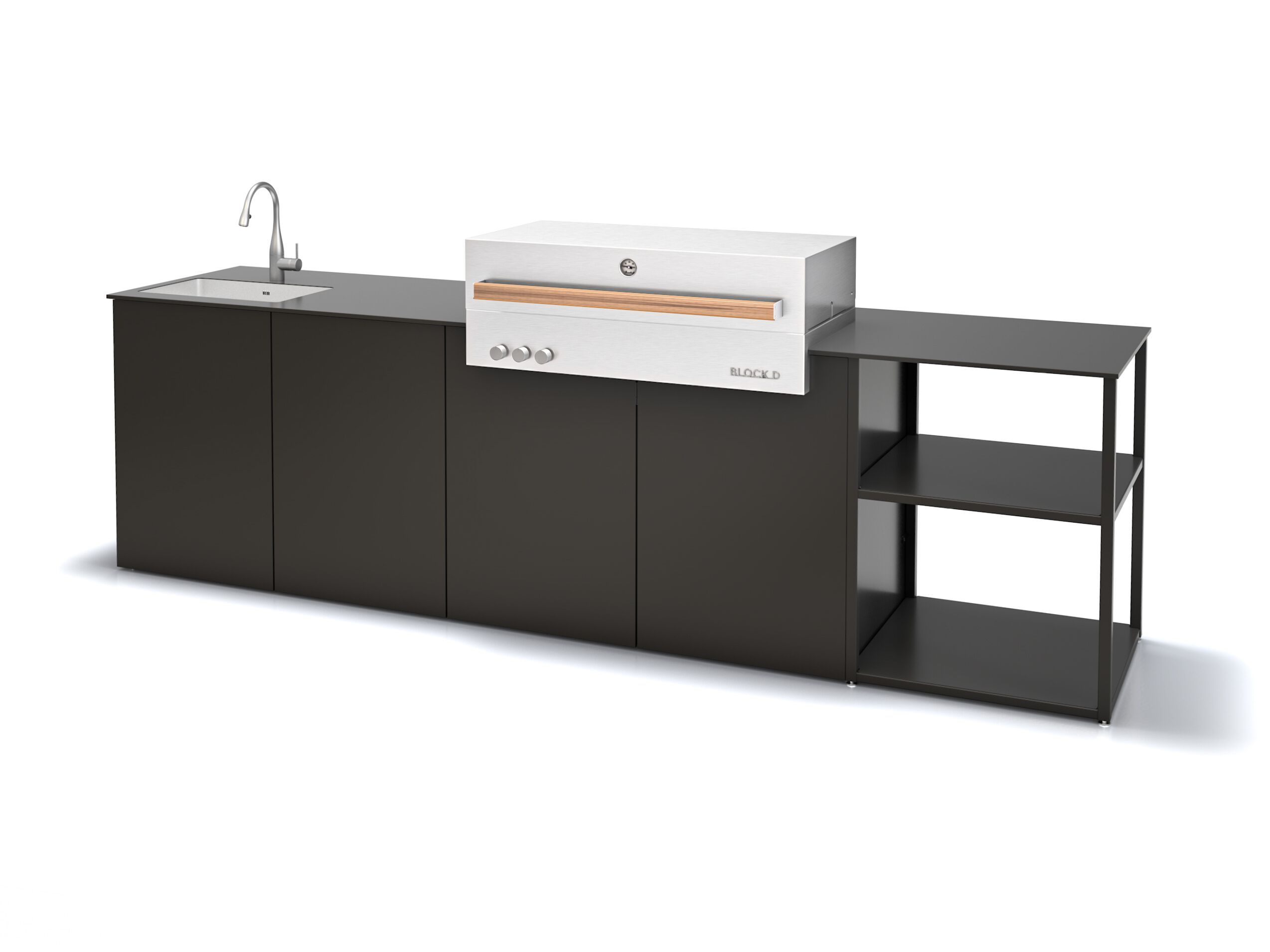INFINITY 3100 - HPL Grey - Shelf - Flammkraft Outdoor kitchen By OCQ