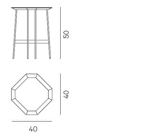 OCTAGON Octagonal brass high side table By Henge | design Massimo Castagna