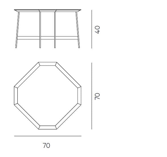 OCTAGON Octagonal stone coffee table By Henge | design Massimo Castagna