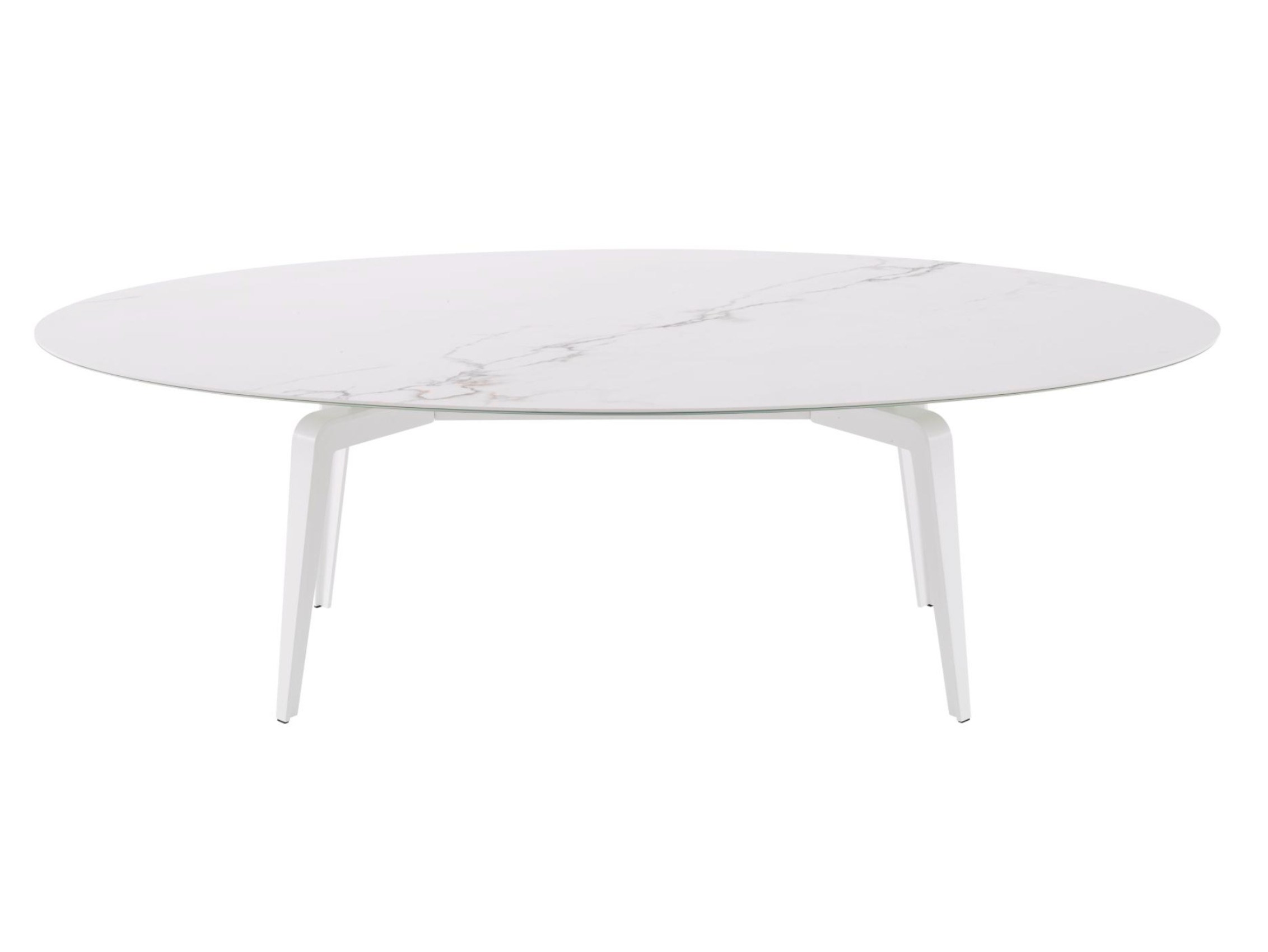 ODESSA Oval dining table with porcelain stoneware top marble effect By ...