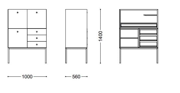 OFFSHORE | Highboard Offshore Collection By Porro design Piero Lissoni