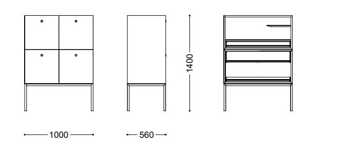 OFFSHORE | Highboard Offshore Collection By Porro design Piero Lissoni