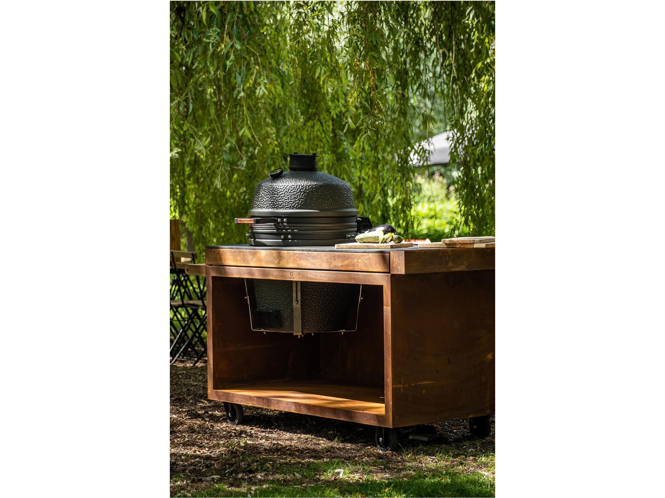 OFYR KAMADO TABLE CORTEN 150 PRO+ CORTEN CERAMIC DARK Barbecue By OFYR