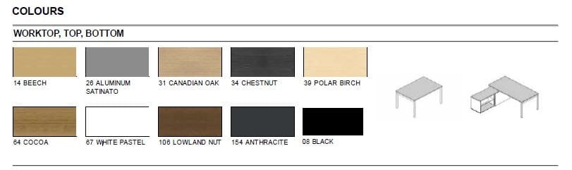 Rectangular melamine-faced chipboard workstation desk OGI_M | Office ...