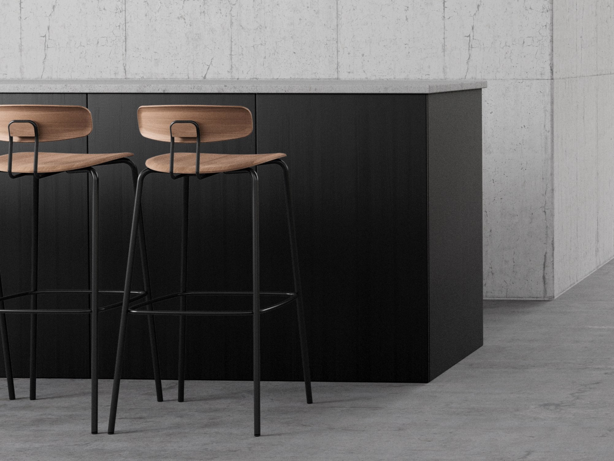 OKITO PLY BAR High plywood barstool By ZEITRAUM | design Läufer + Keichel