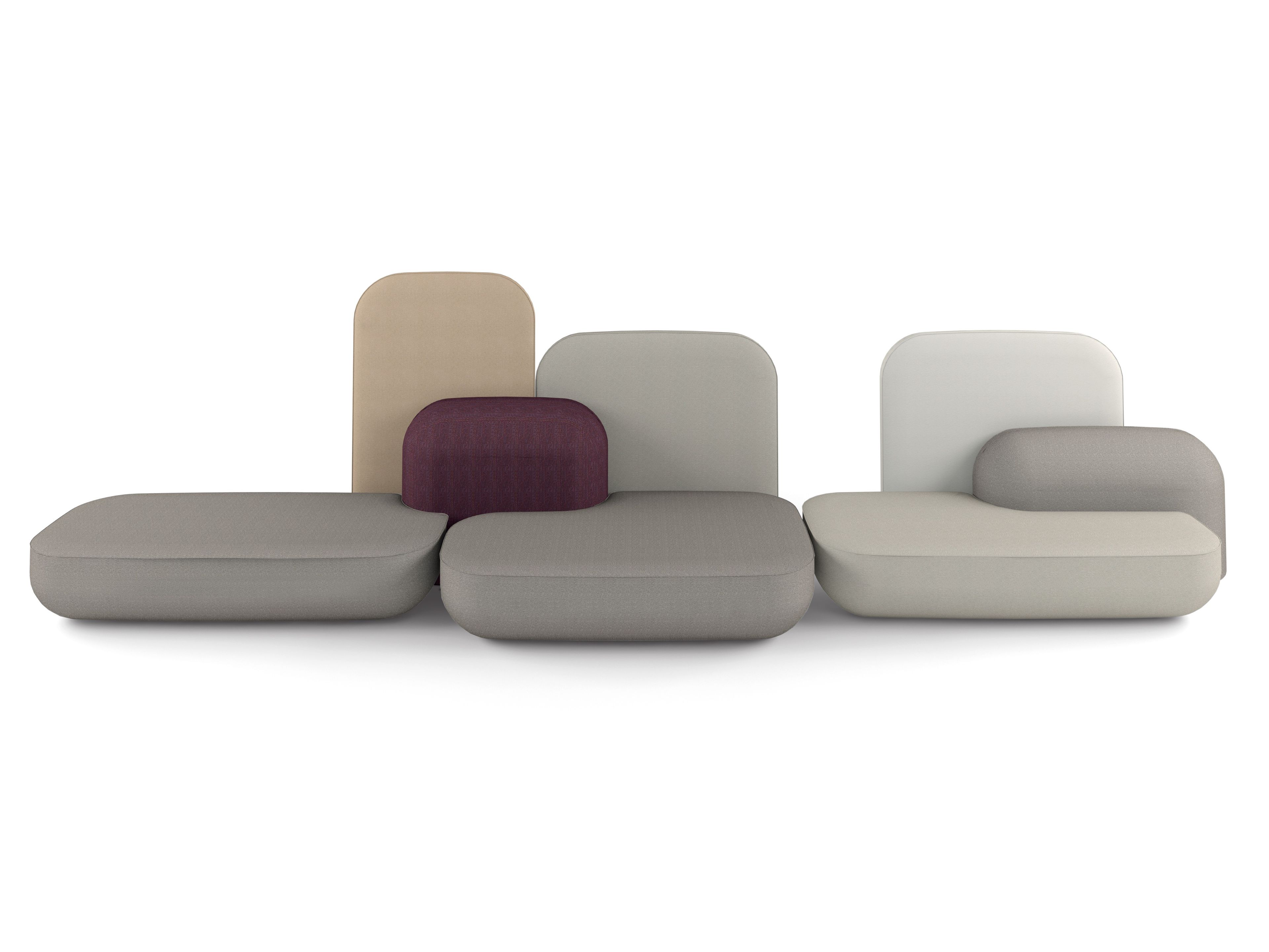 Sectional modular sofa OKOME O08 Okome Collection By Alias design Nendo