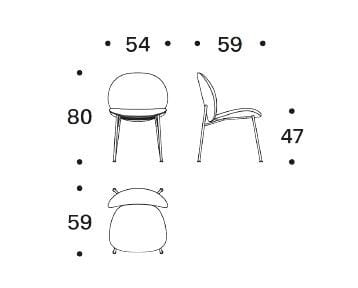 OLA | Sedia Collezione Ola By Saba Italia