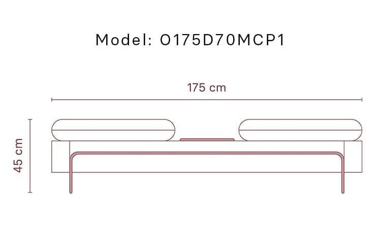 OLGA | Fabric bench By Momocca
