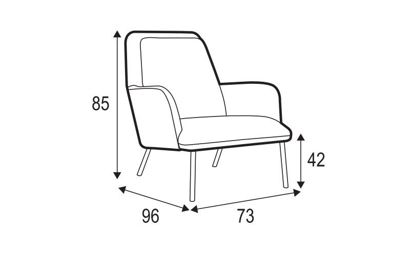 OLIVER | Sillón de terciopelo By Sits diseño Ian Archer