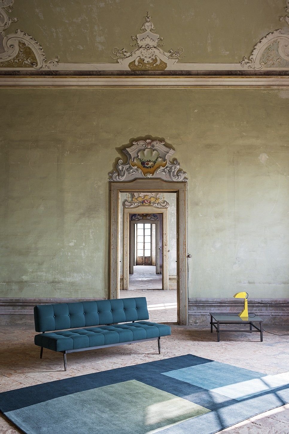 OLIVER | Fabric bench By Tacchini design Gianfranco Frattini