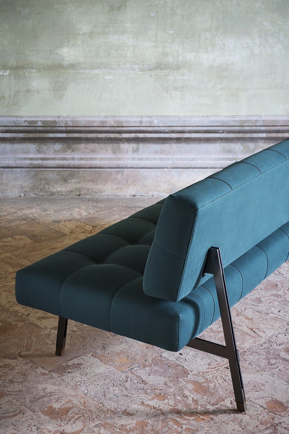 OLIVER | Fabric bench By Tacchini design Gianfranco Frattini