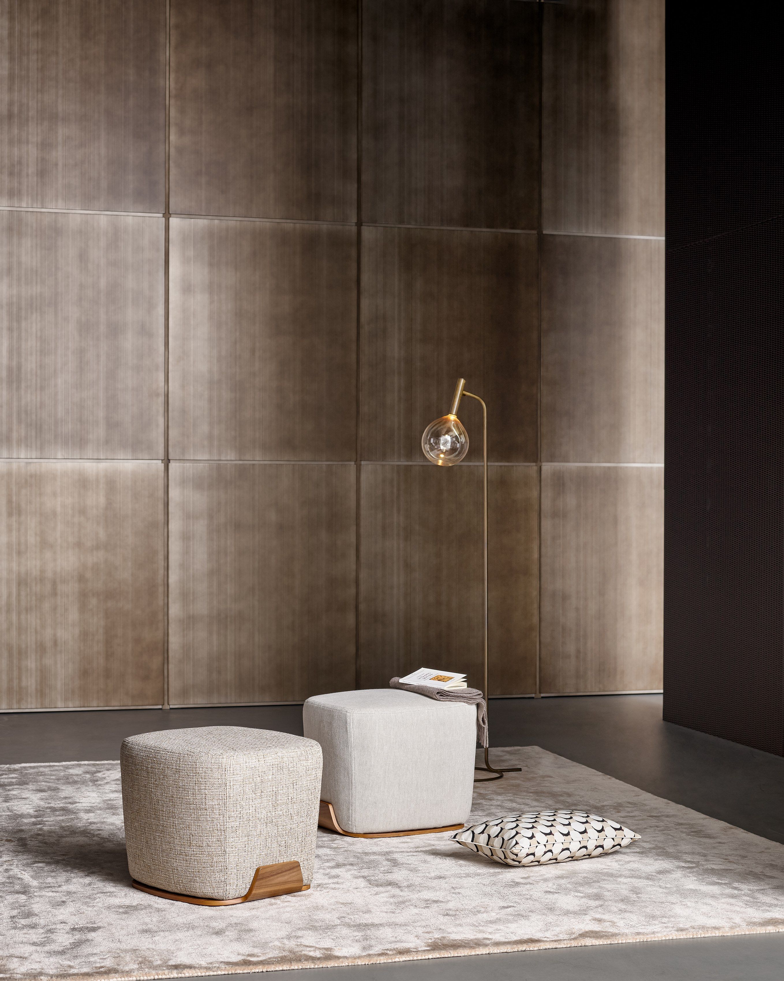 OLOS POUF Rectangular fabric pouf By Bonaldo | design Mauro Lipparini