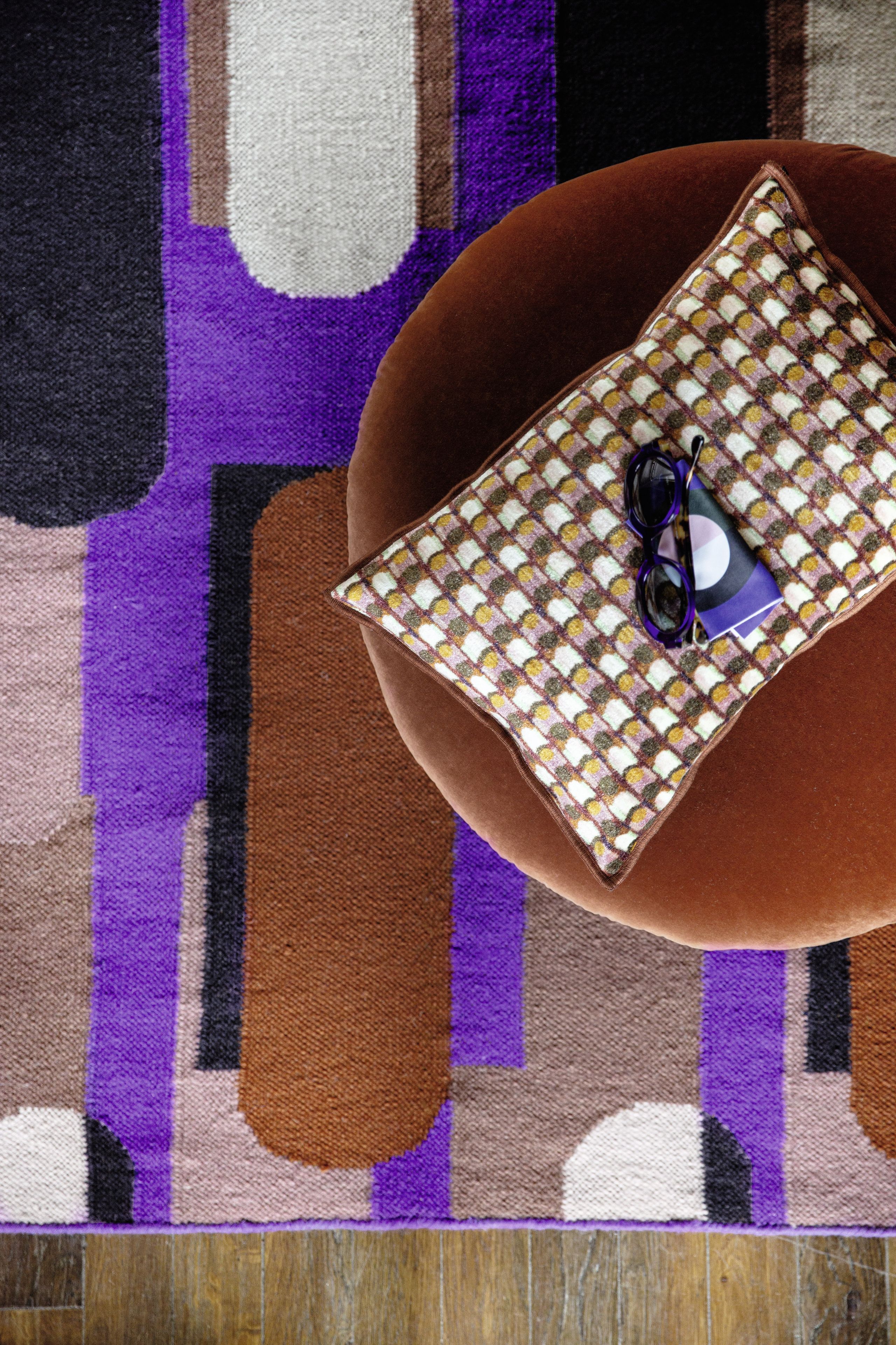 OMAN Patterned wool rug By Élitis