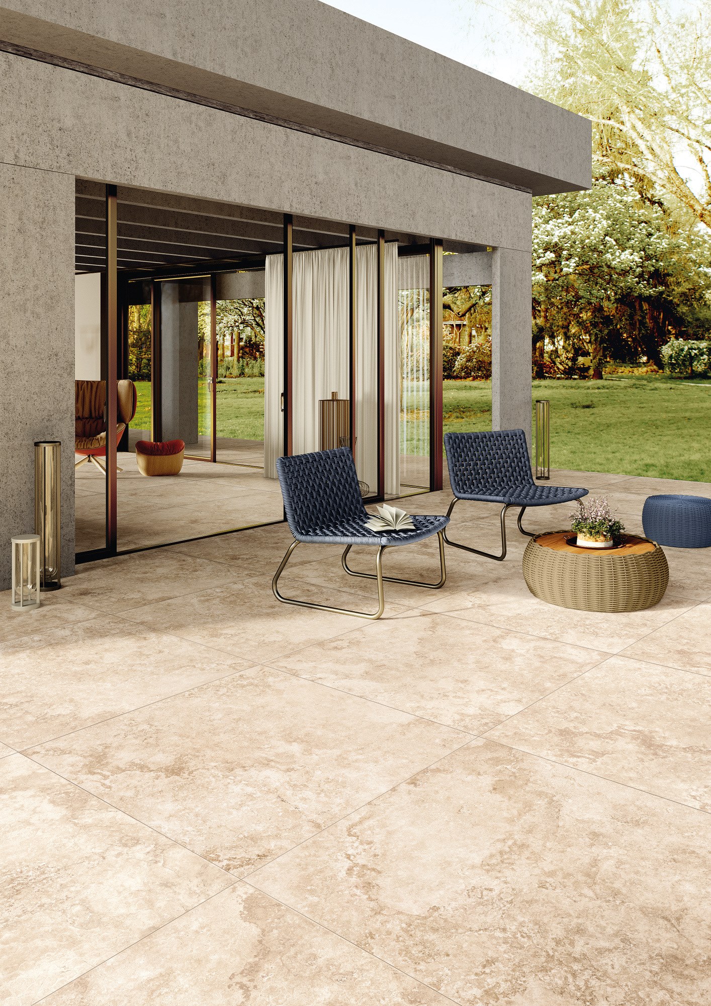Rectified porcelain stoneware wall/floor tiles with stone effect OMNIA ...