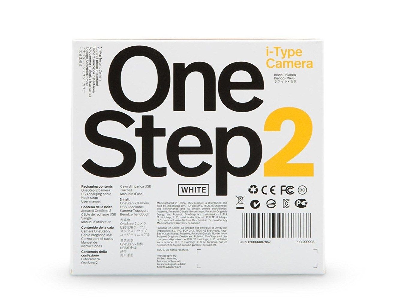 Instant Camera ONE STEP 2 I-TYPE CAMERA WHITE By Polaroid Originals