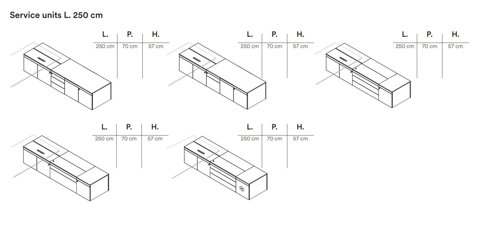 ONO | Office desk with drawers By FREZZA