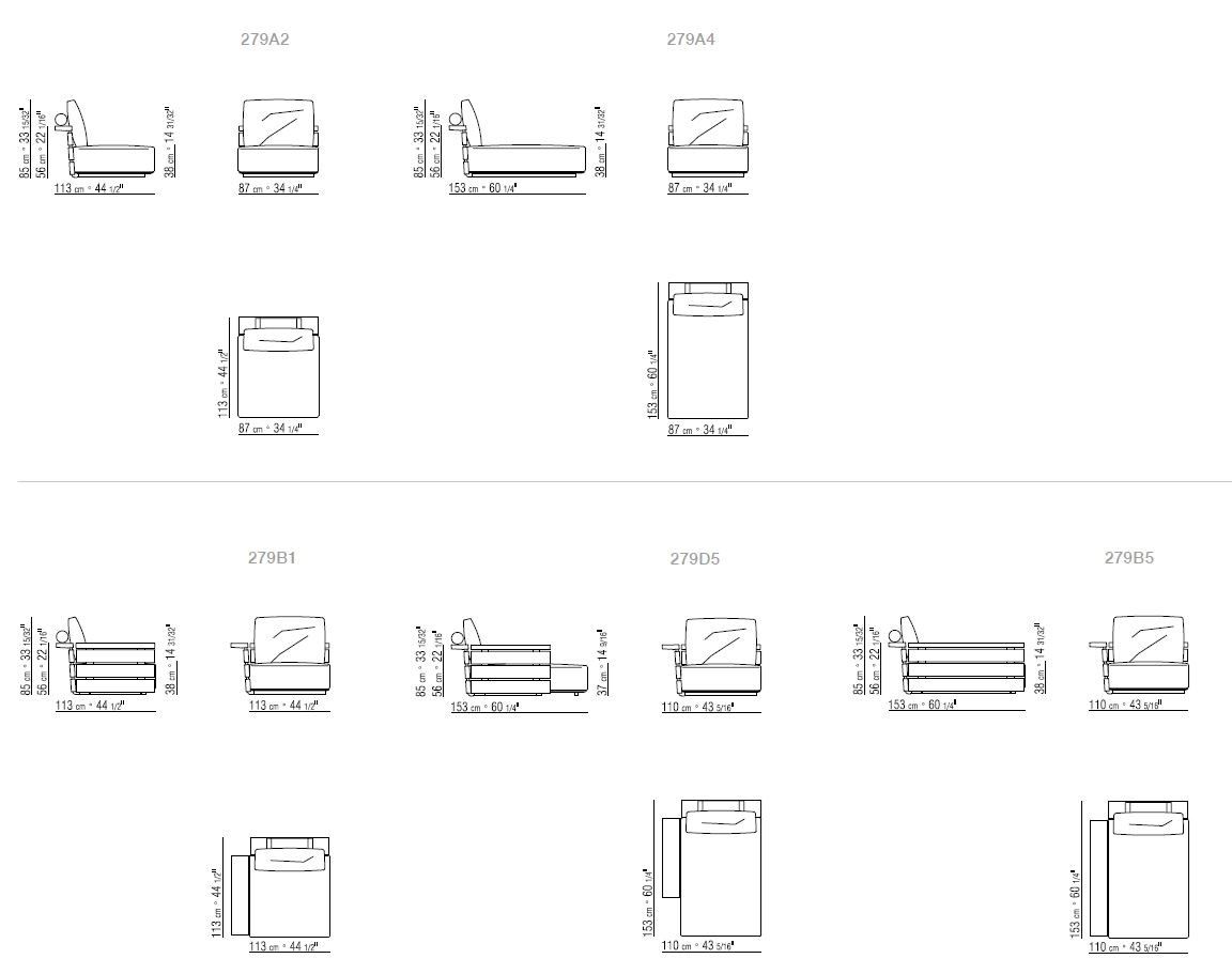 Sectional fabric outdoor sofa ONTARIO By Flexform design Antonio Citterio