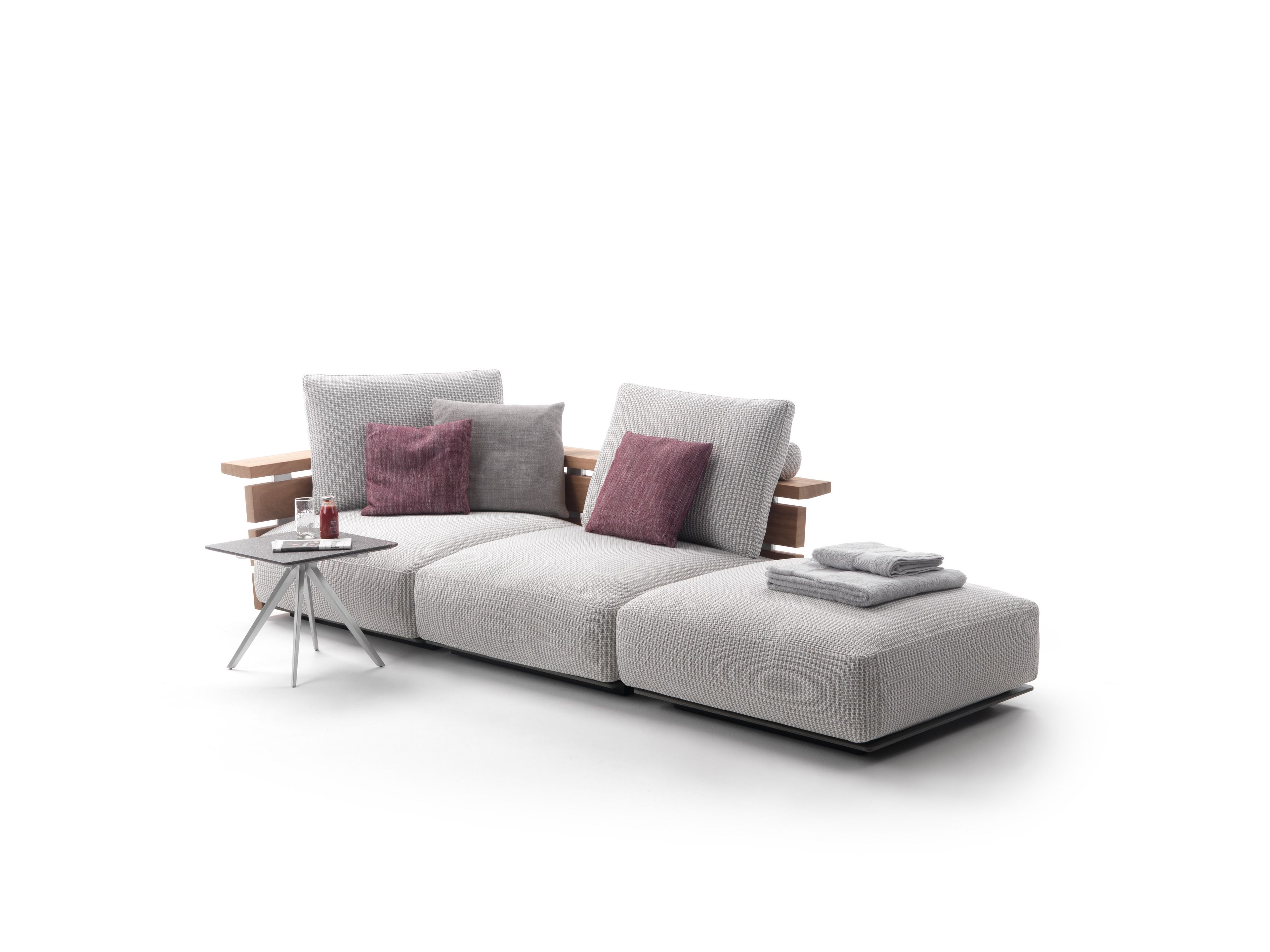 Sectional fabric outdoor sofa ONTARIO By Flexform design Antonio Citterio