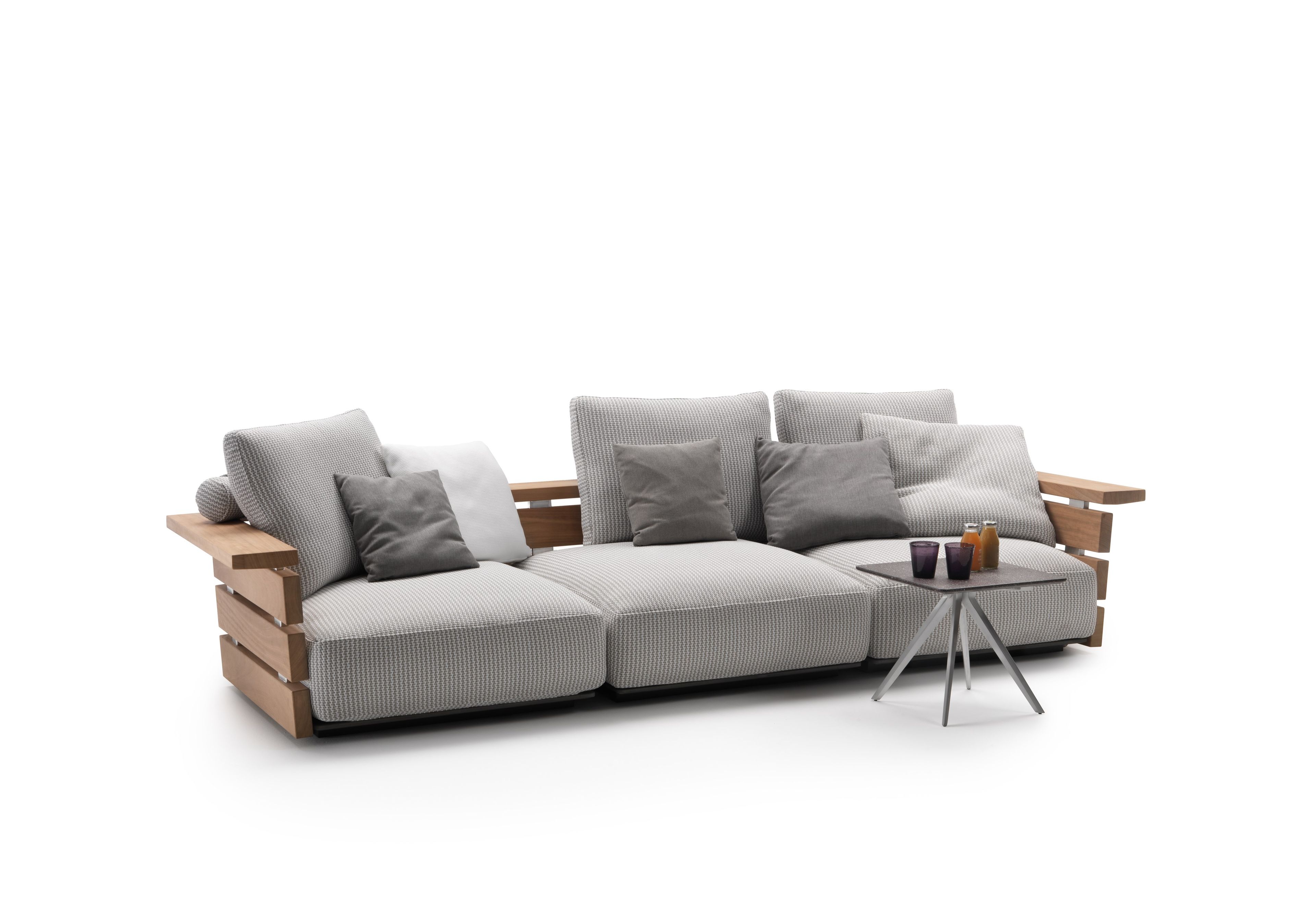 Sectional fabric outdoor sofa ONTARIO By Flexform design Antonio Citterio