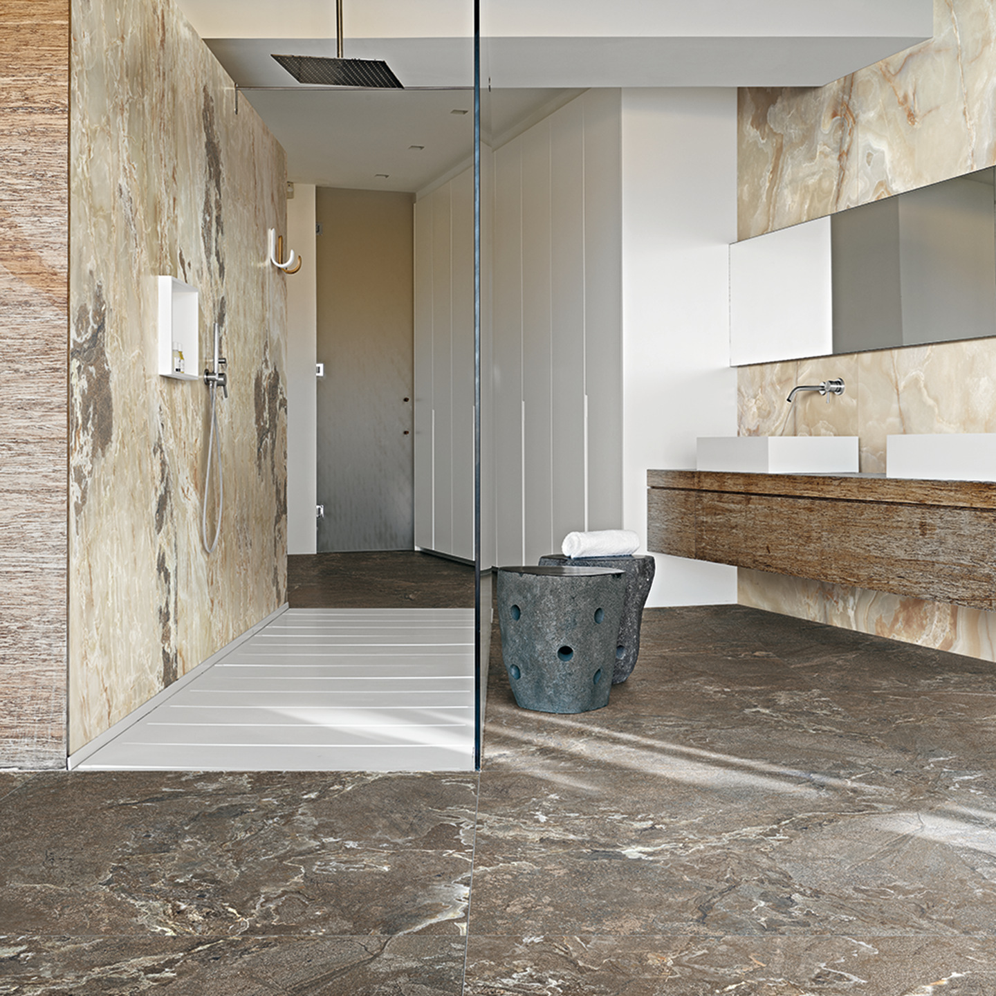 Porcelain stoneware wall/floor tiles with stone effect ONYX&MORE By ...