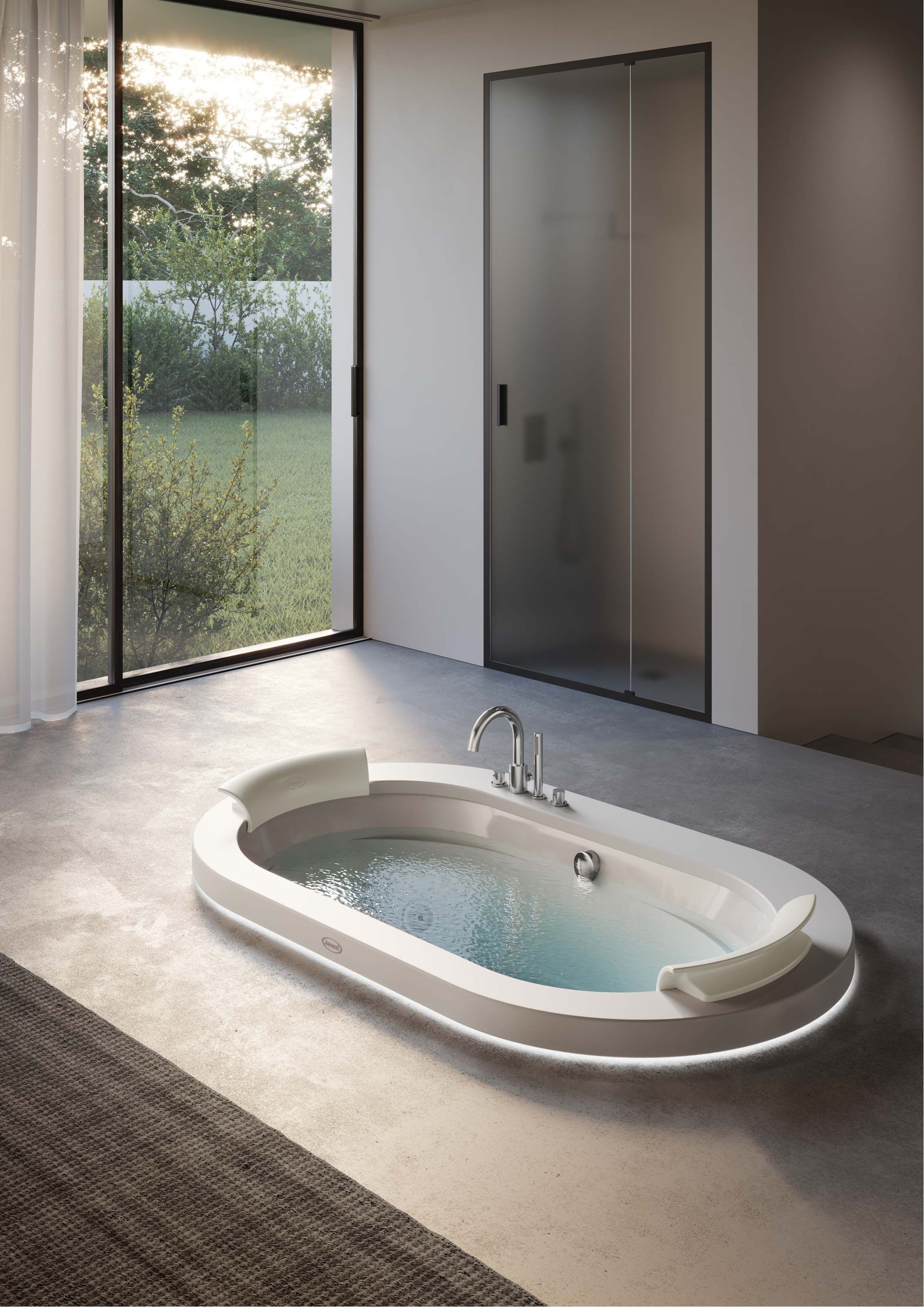 OPALIA CORIAN® Whirlpool Einbau- Badewanne aus Corian® By Jacuzzi®