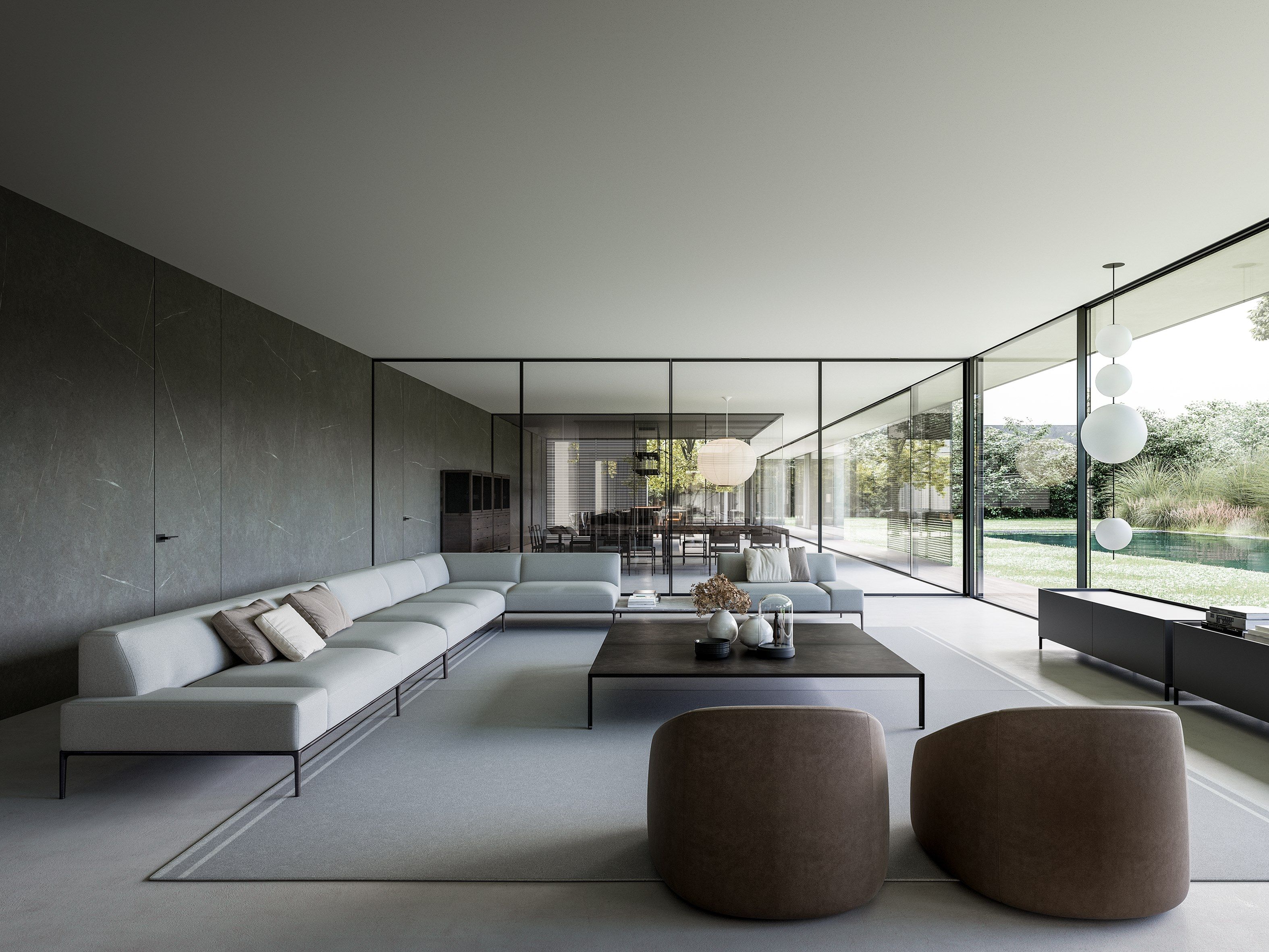 Glass patio door OPEN PROJECTS / SEQUENTIALITY By ADL design Massimo Luca