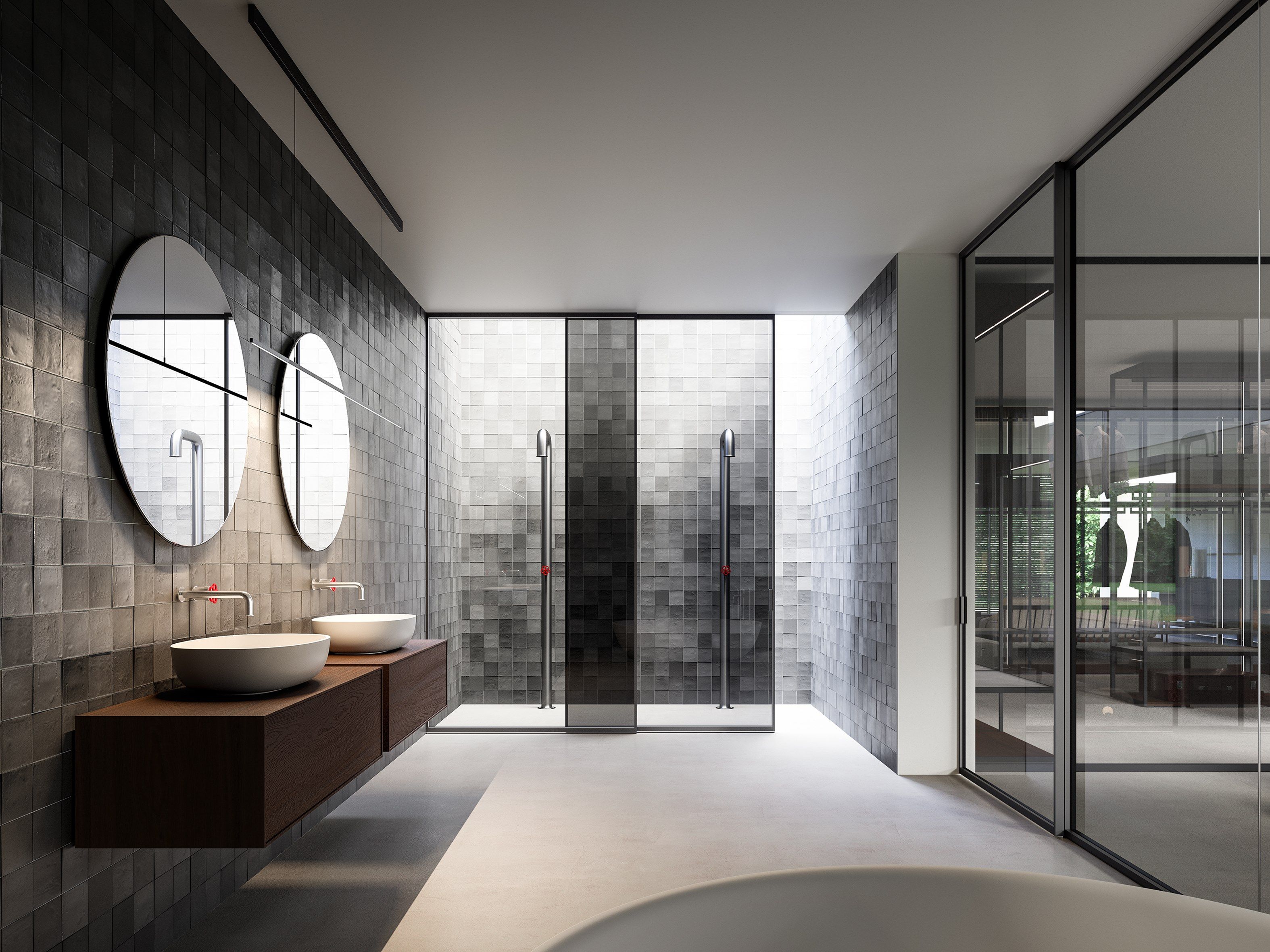 Glass patio door OPEN PROJECTS / SEQUENTIALITY By ADL design Massimo Luca