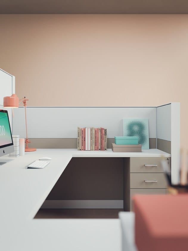 OPENWALL Freestanding modular wooden office screen By PROF