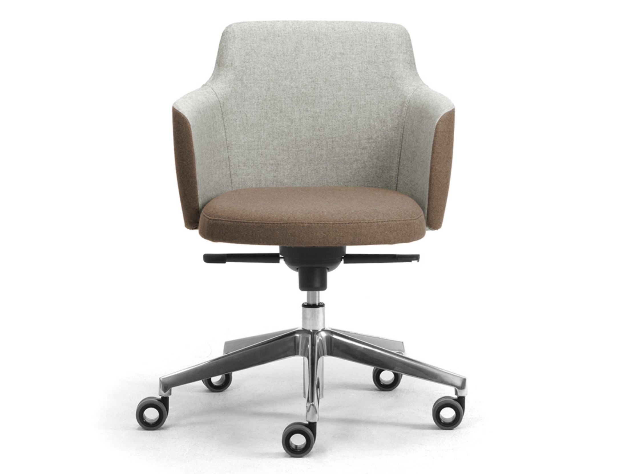 OPERA Height-adjustable wool executive chair with armrests By Leyform ...