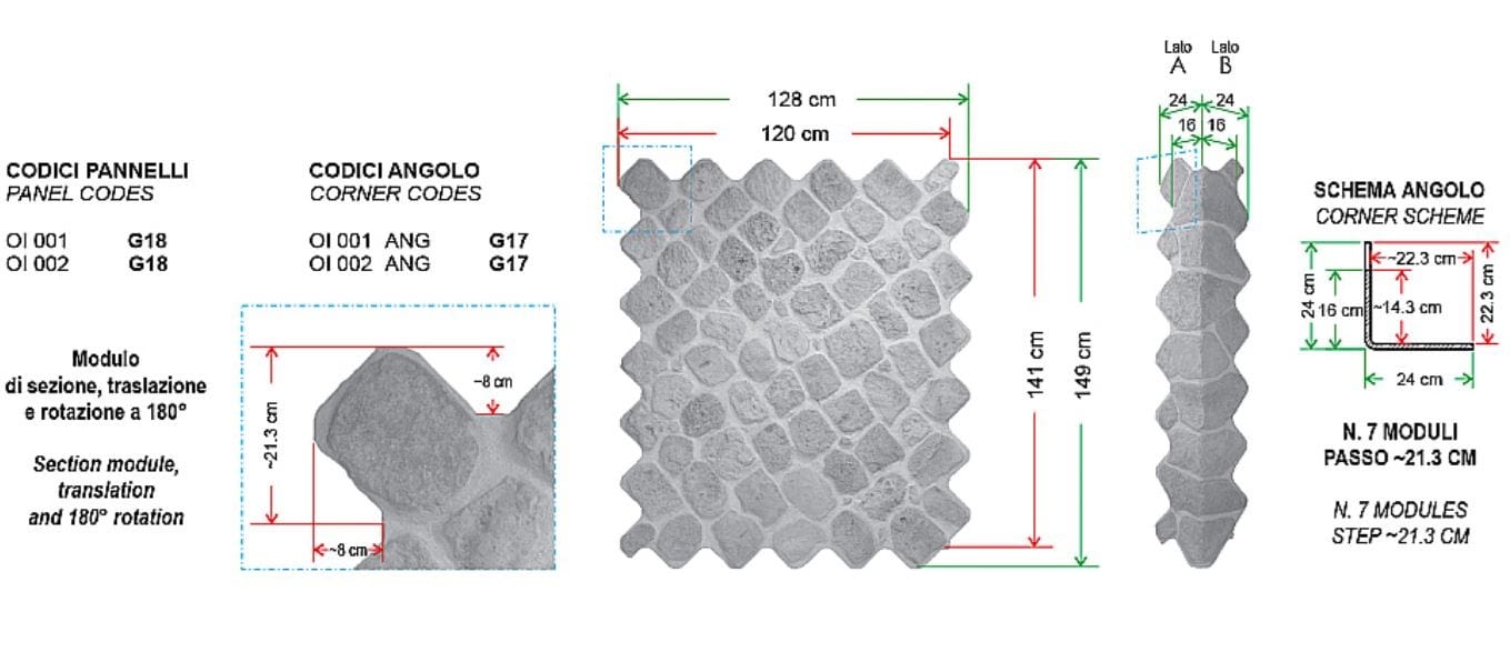 OPUS INCERTUM Rivestimento in pietra ricostruita By Decor