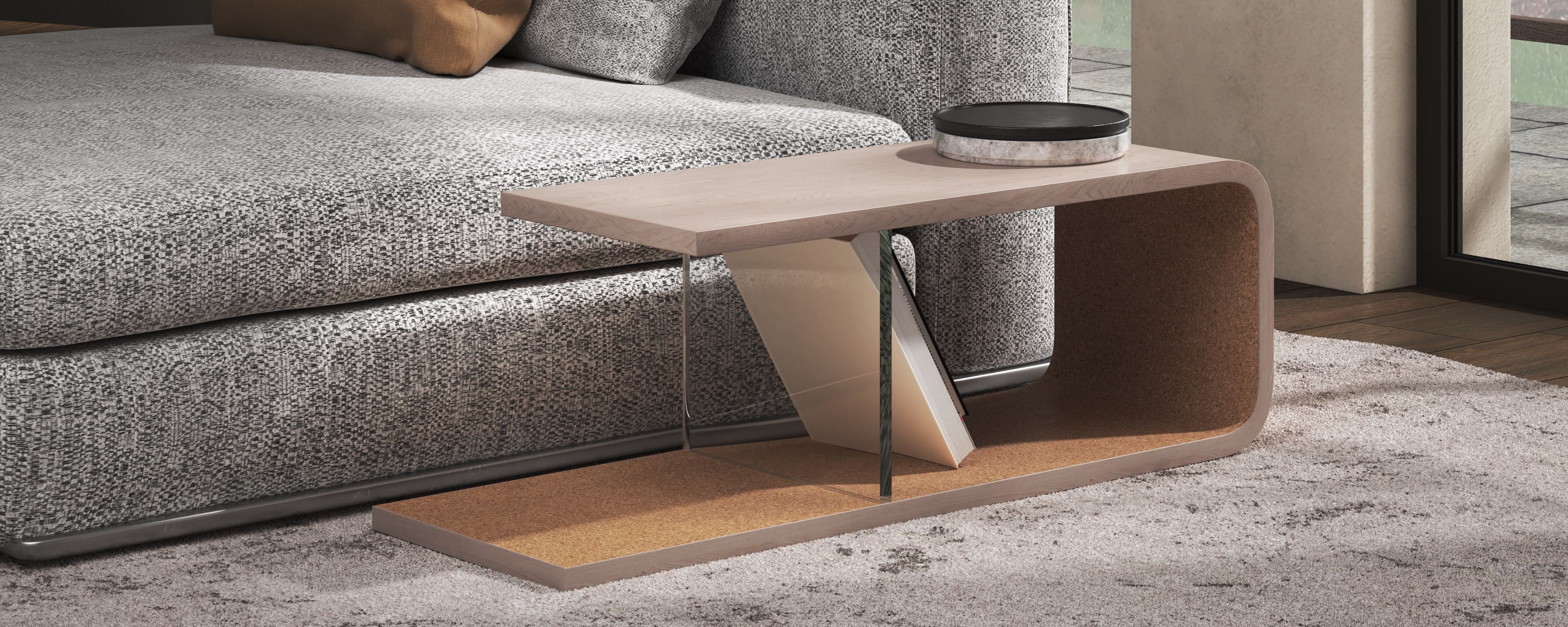 ORA Cork coffee table By OTQ | design Matteo Congiu