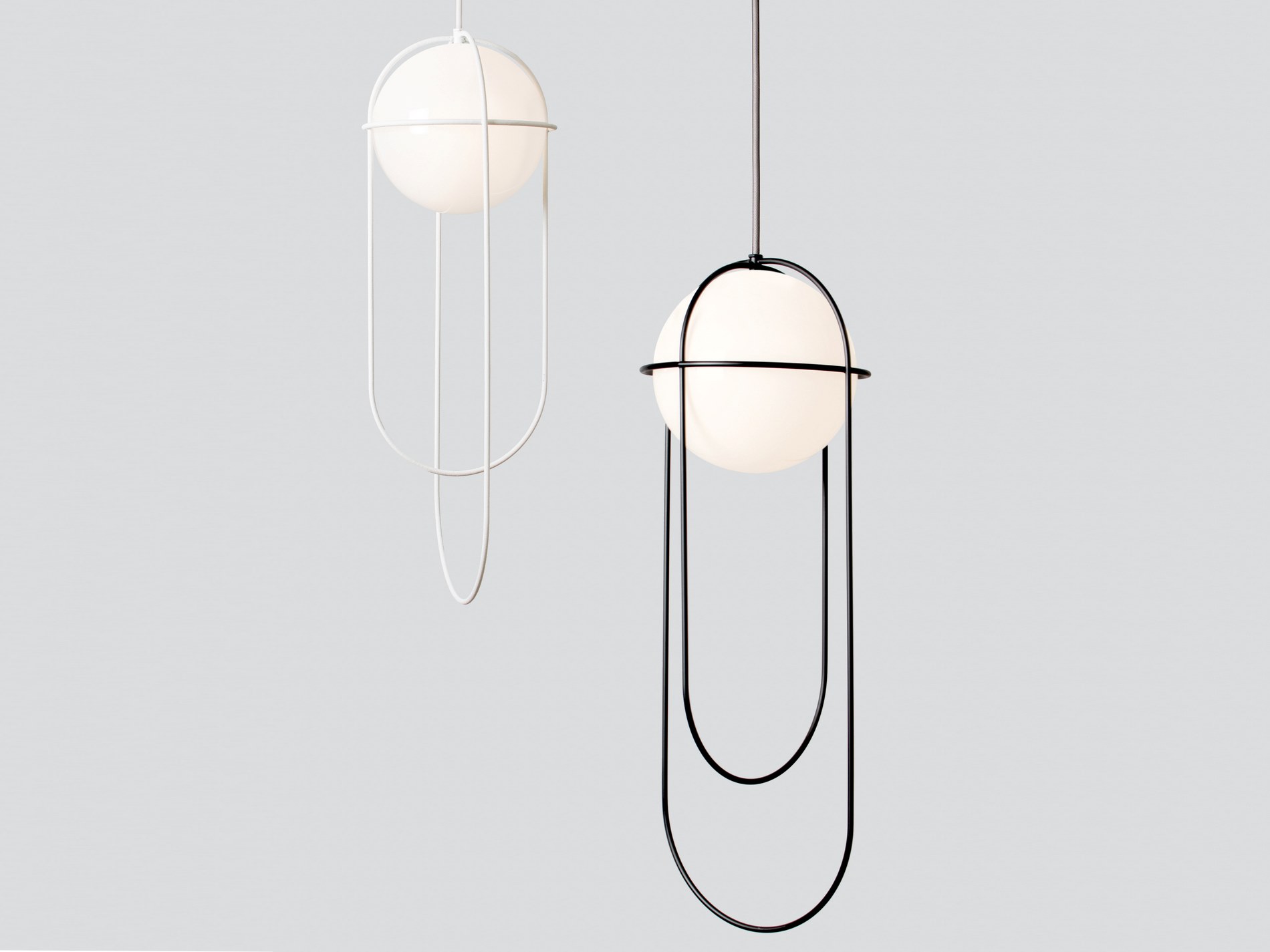 ORBIT Glass and steel pendant lamp By A-N-D | design Lukas Peet
