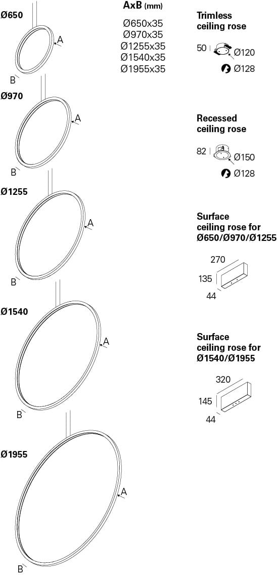 Luminária pendente LED OREO V IN By INDELAGUE | ROXO Lighting