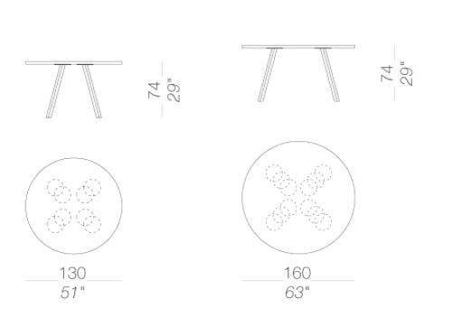 ORI Table ronde en chêne By Lapalma | design Romano Marcato