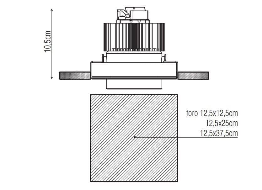ORIENTE SQUARE | Multiple spotlight Recessed LED multiple powder coated ...