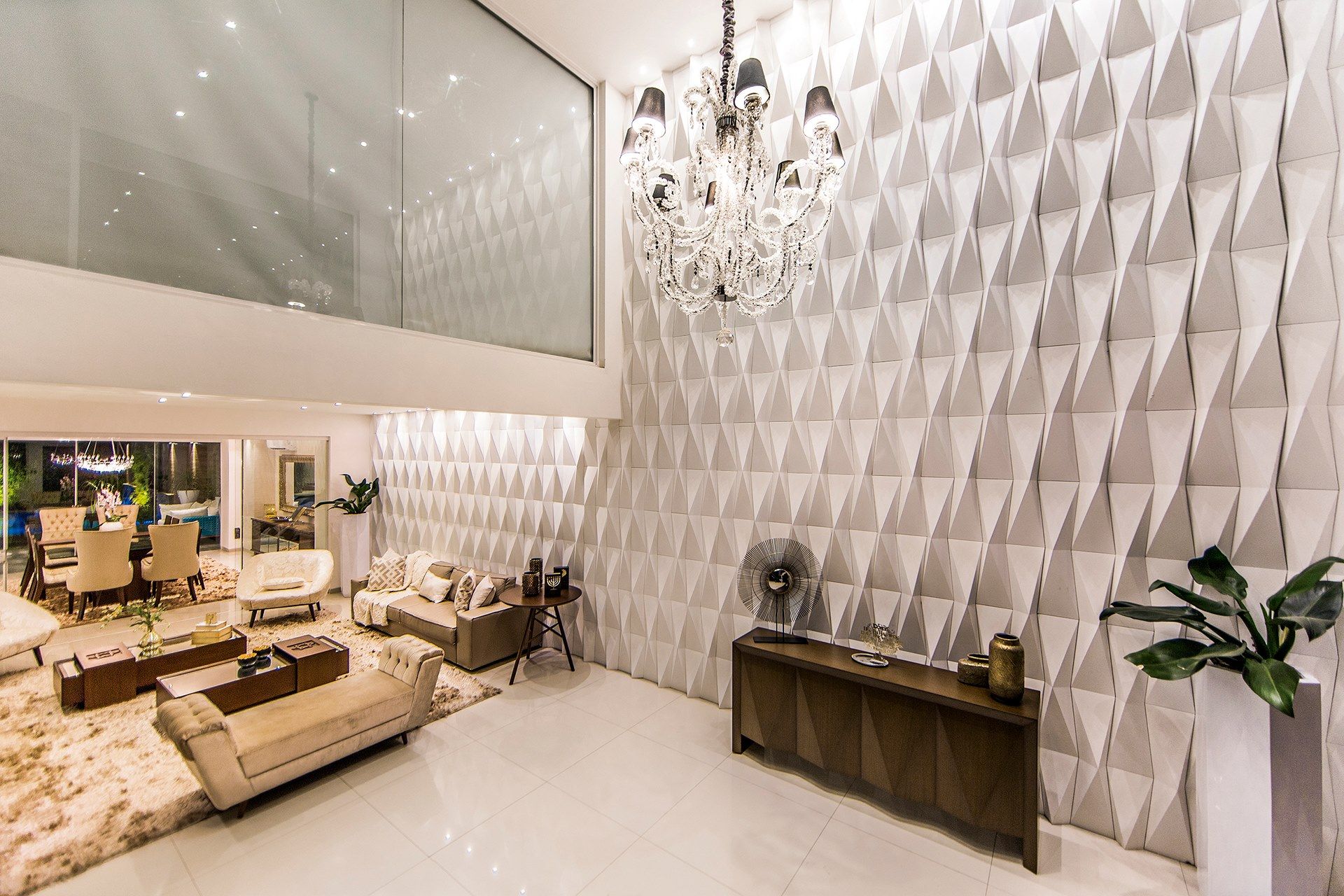 Cement 3D Wall Cladding ORIGAMI By Castelatto Italia