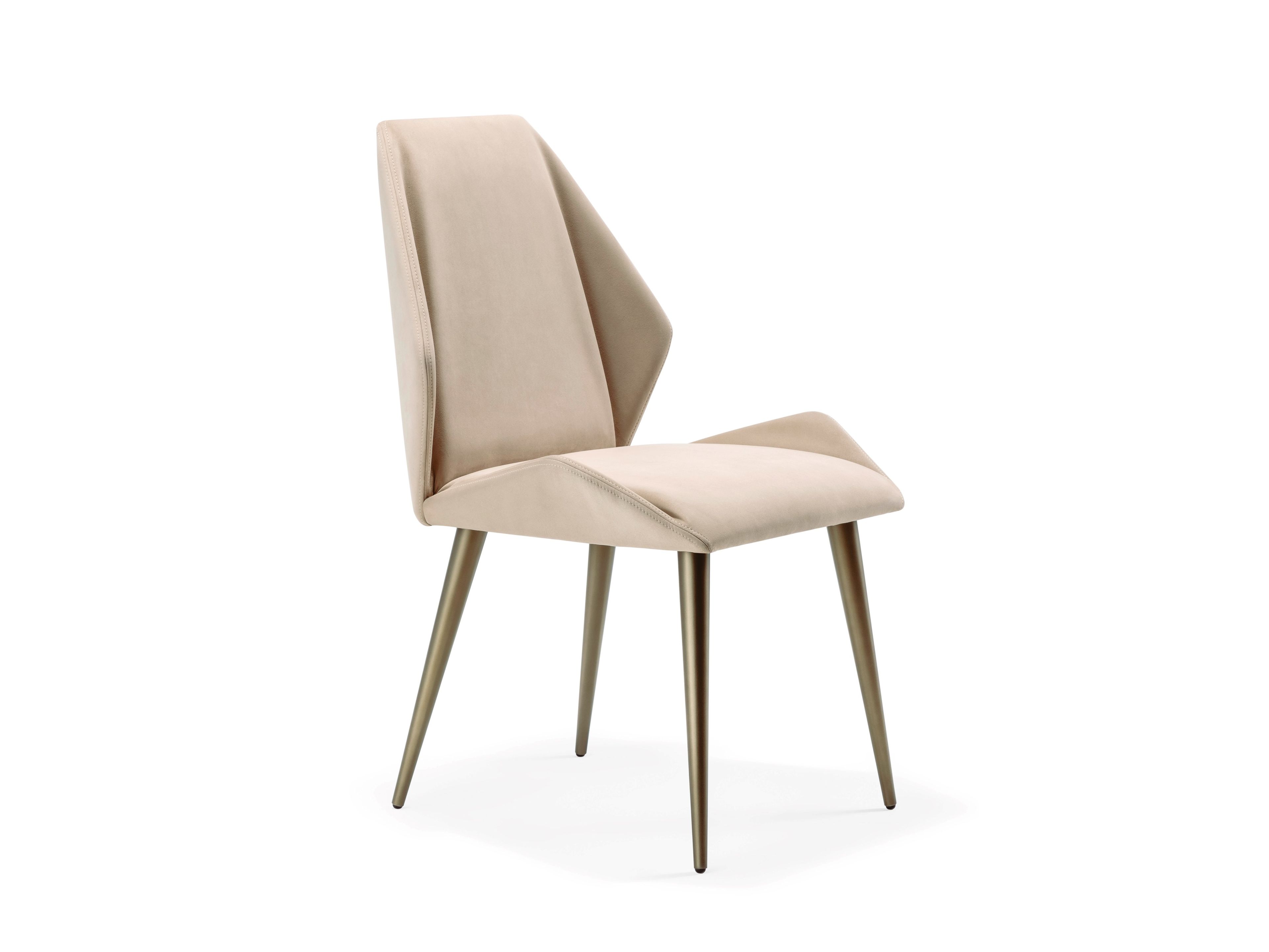 ORIGAMI Upholstered leather chair By Reflex